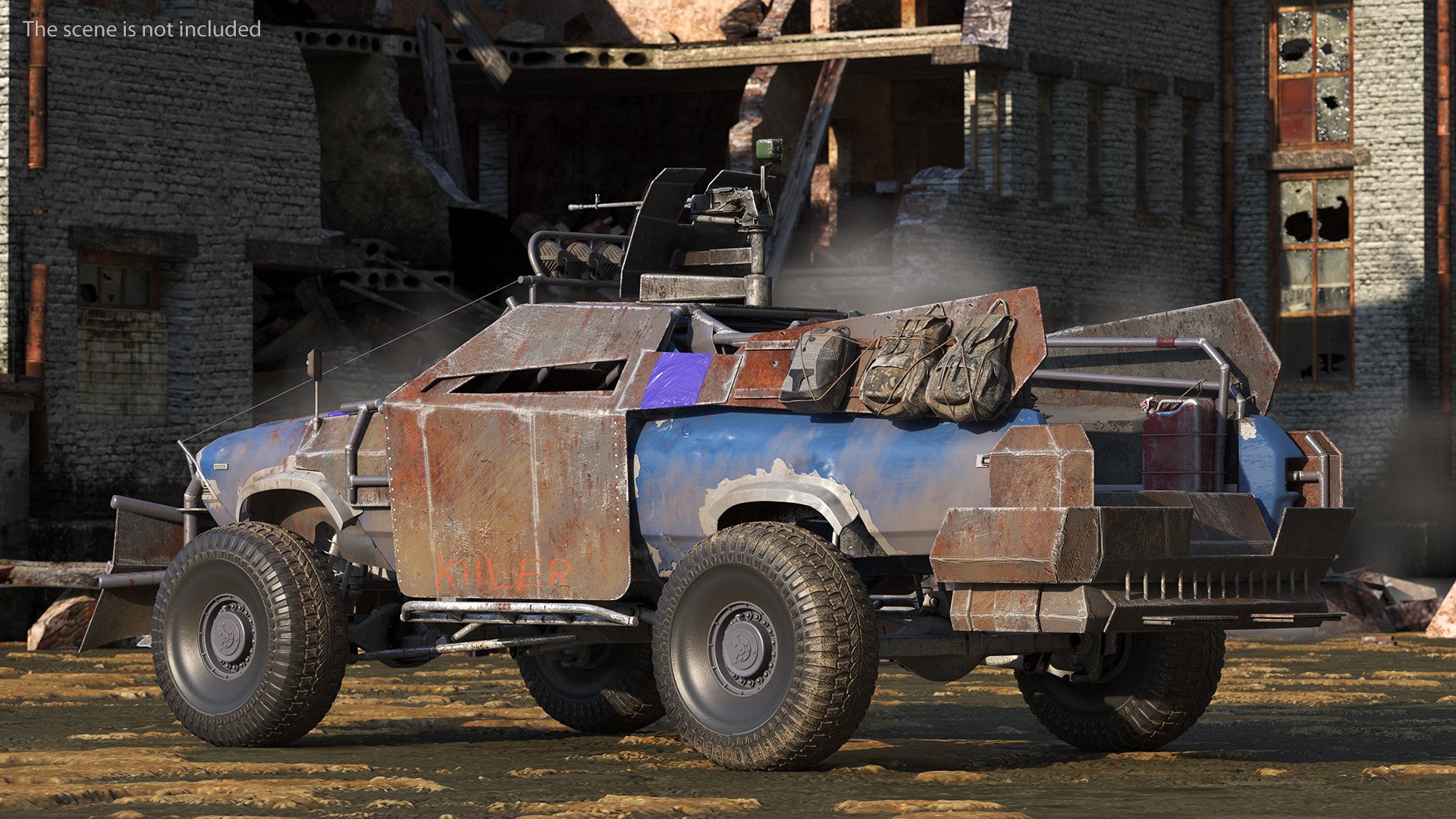 3D Model Post Apocalyptic Vehicle - TurboSquid 2192444