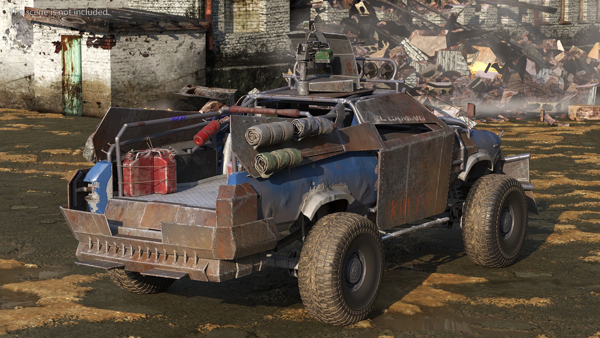 3D Model Post Apocalyptic Vehicle - TurboSquid 2192444