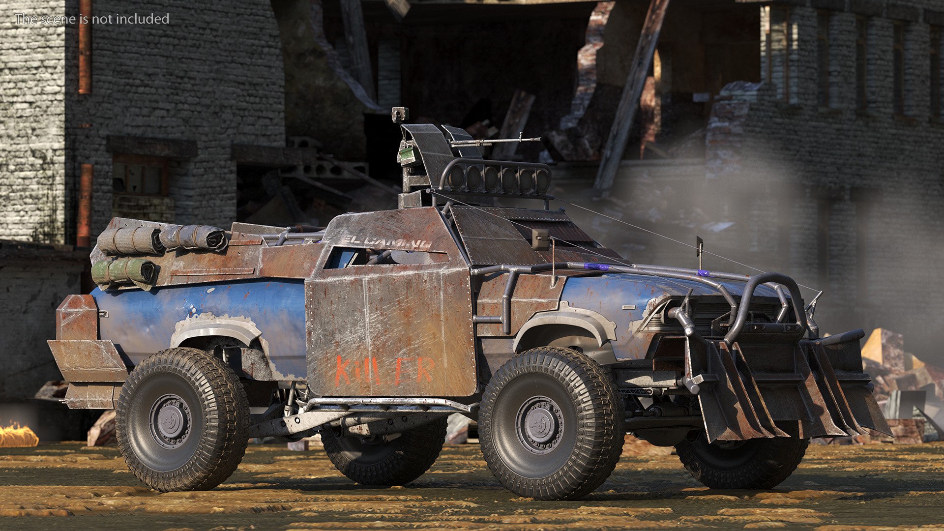 3D Model Post Apocalyptic Vehicle - TurboSquid 2192444