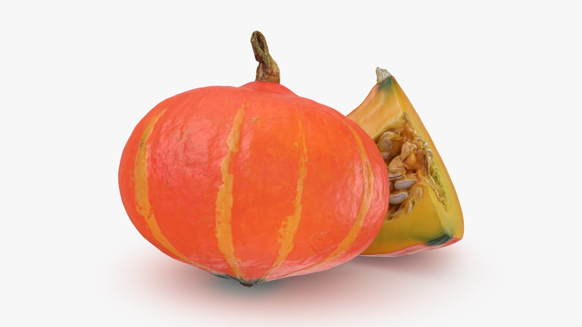 3D Whole Slice Pumpkin Model - TurboSquid 2201844