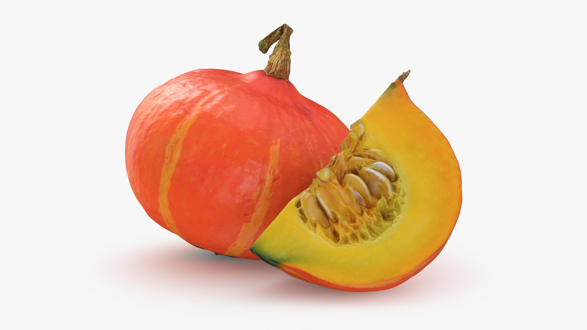 3D Whole Slice Pumpkin Model - TurboSquid 2201844