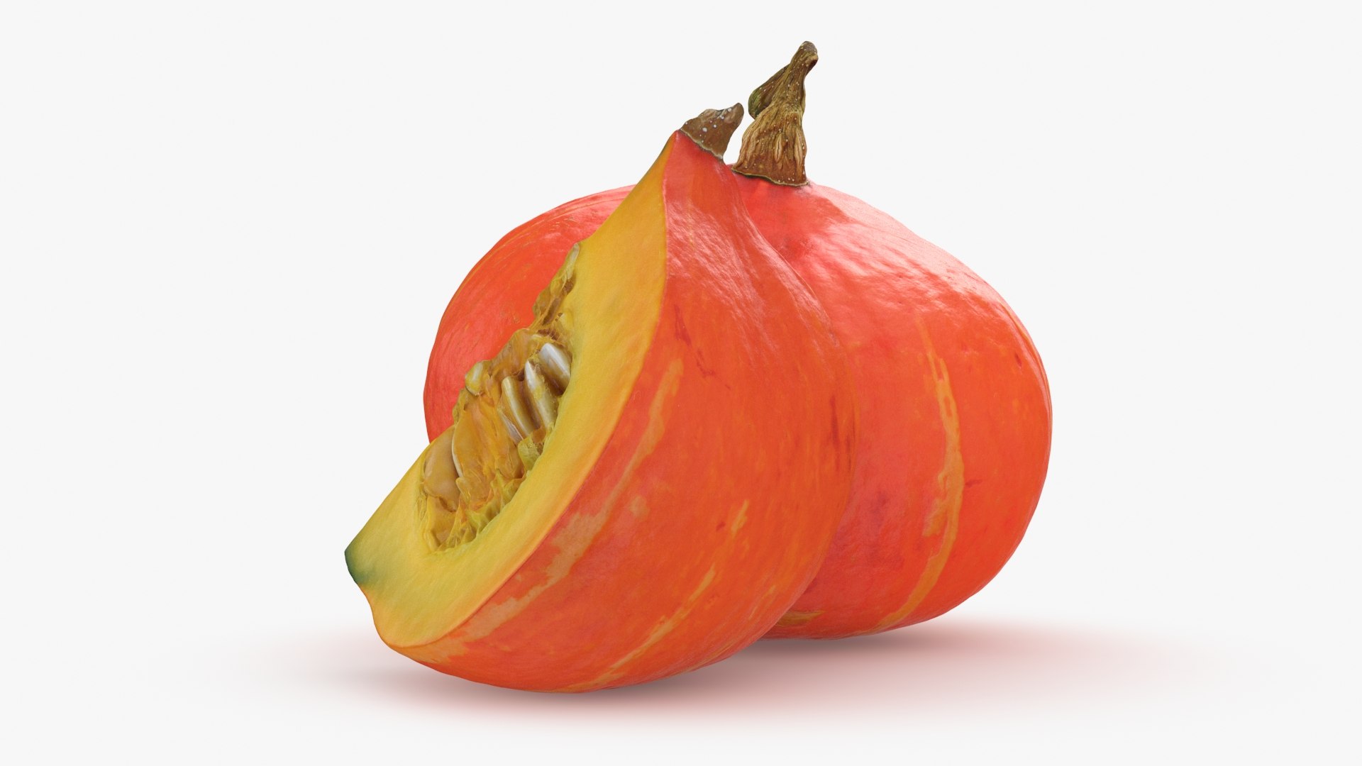 3D Whole Slice Pumpkin Model - TurboSquid 2201844