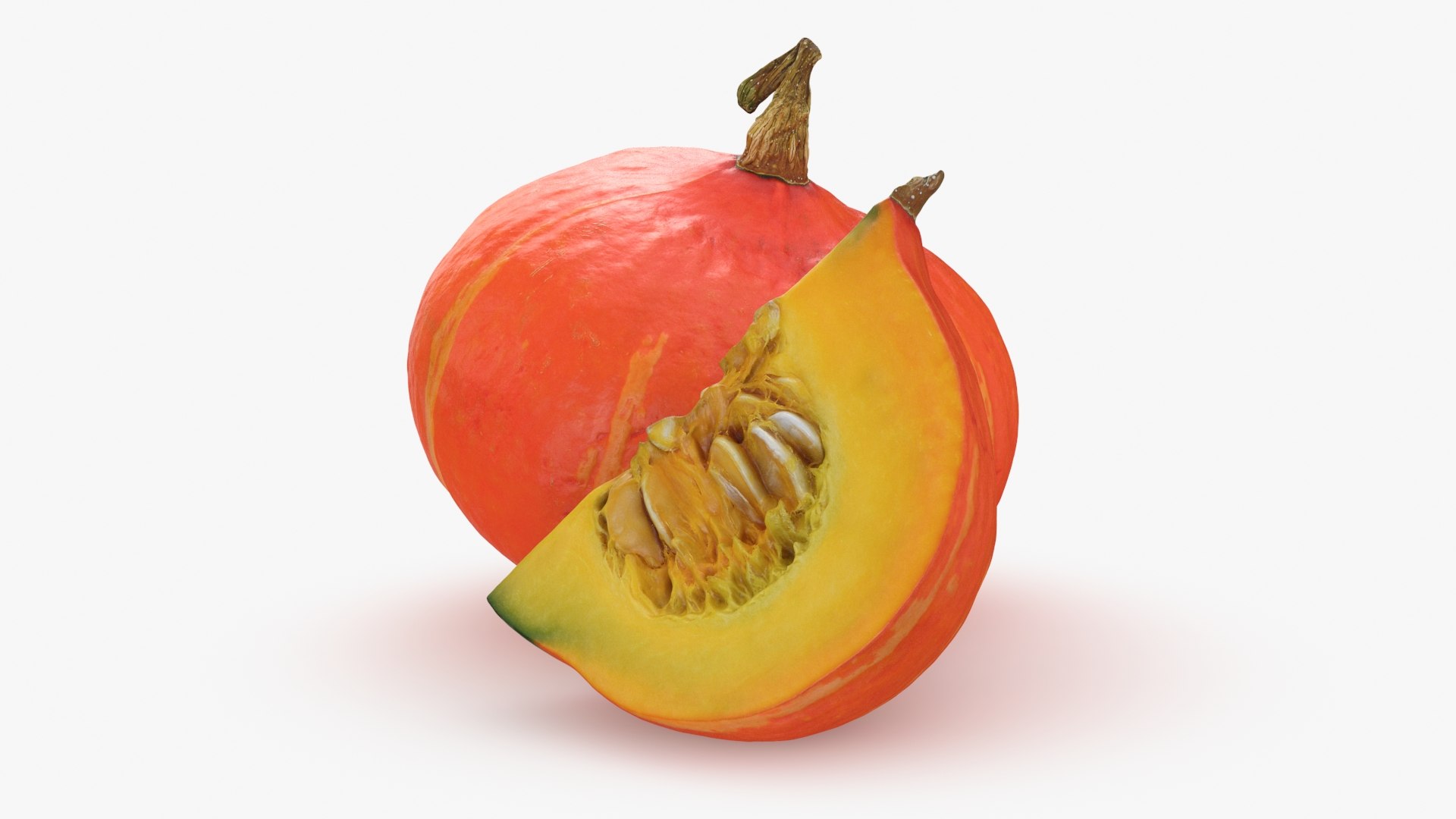 3D Whole Slice Pumpkin Model - TurboSquid 2201844