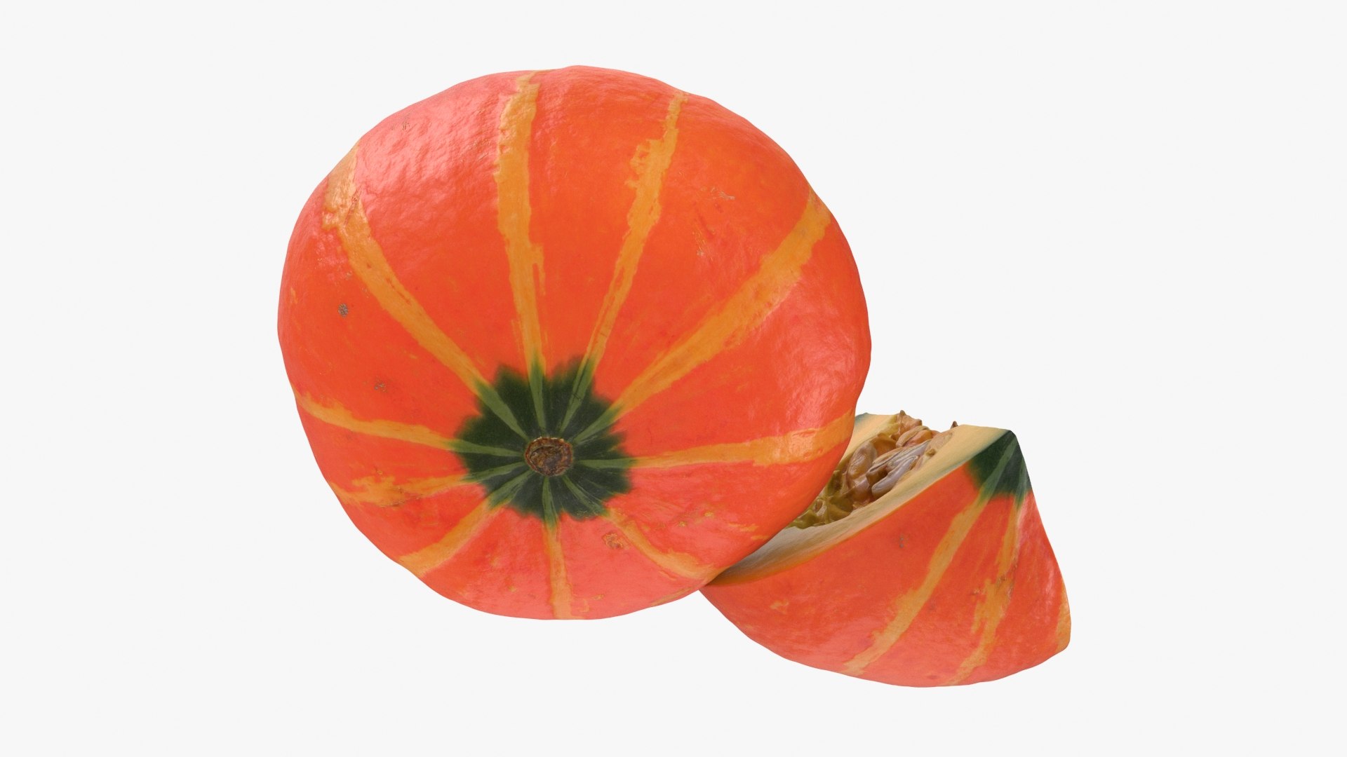 3D Whole Slice Pumpkin Model - TurboSquid 2201844