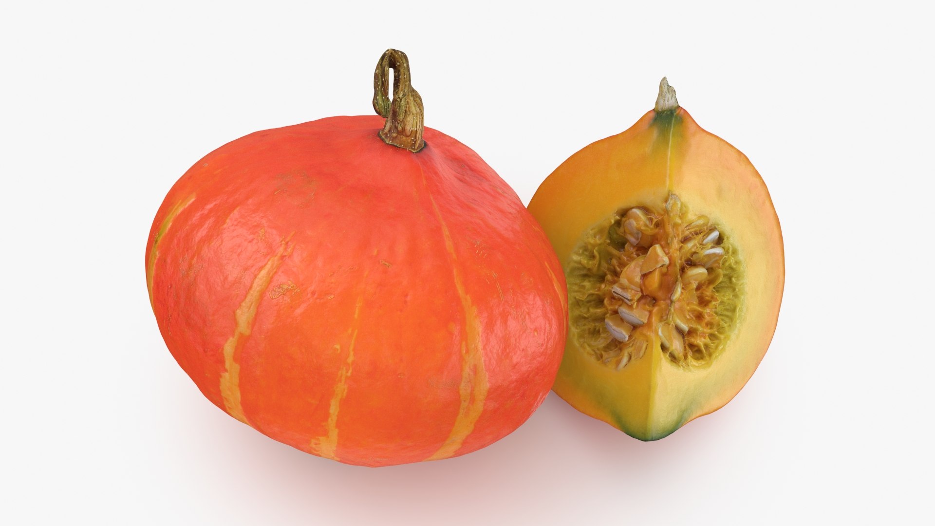 3D Whole Slice Pumpkin Model - TurboSquid 2201844