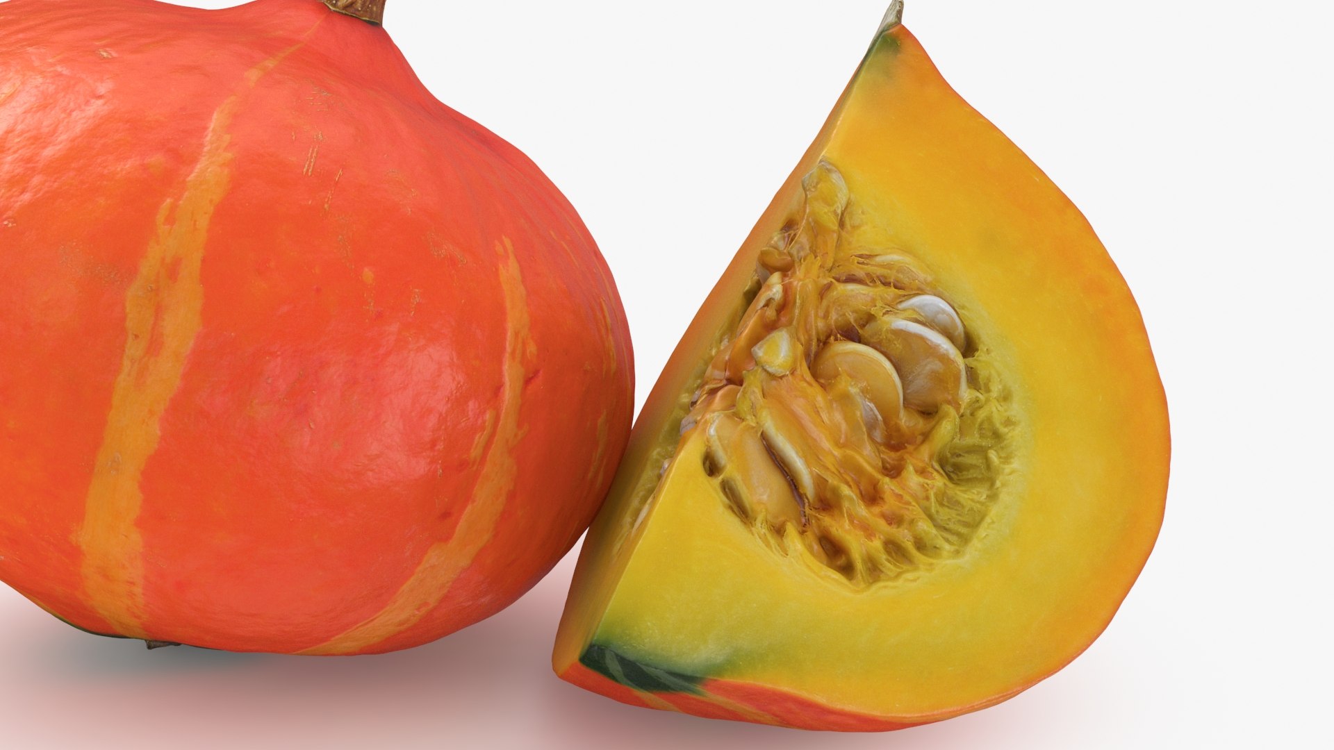 3D Whole Slice Pumpkin Model - TurboSquid 2201844