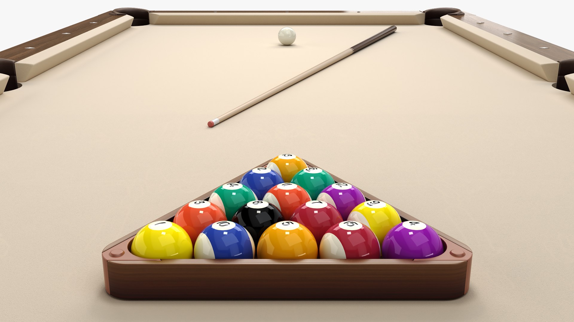 3D Pool Table 8ft Modern Style City - TurboSquid 1772361