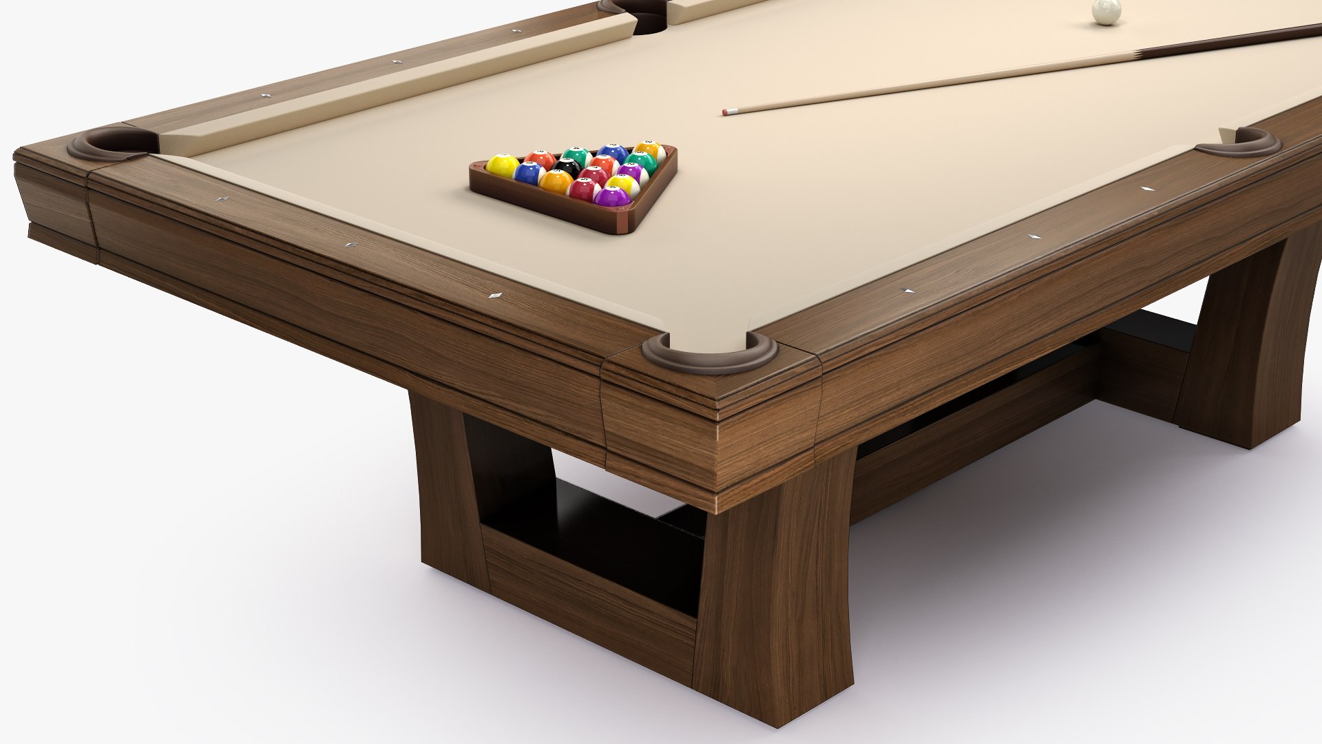 3D Pool Table 8ft Modern Style City - TurboSquid 1772361