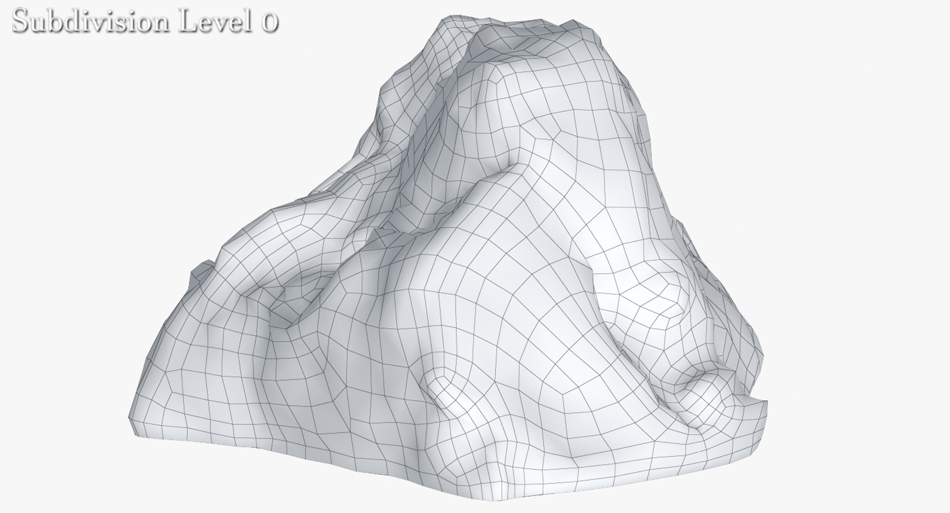 3d model goa beach stone 1