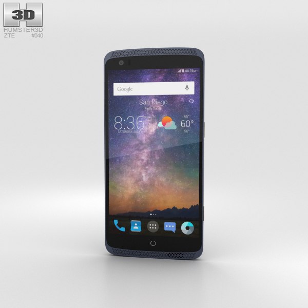 modelo 3d ZTE Axon Pro Phthalo Blue - TurboSquid 1210384