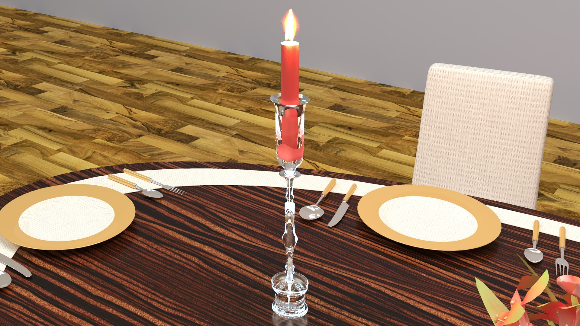 Dinner Table 3D Model - TurboSquid 1802644