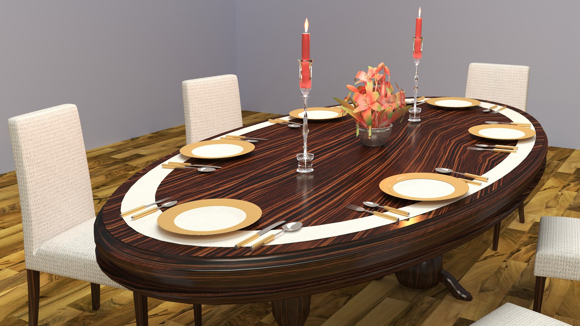 Dinner Table 3D model - TurboSquid 1802644