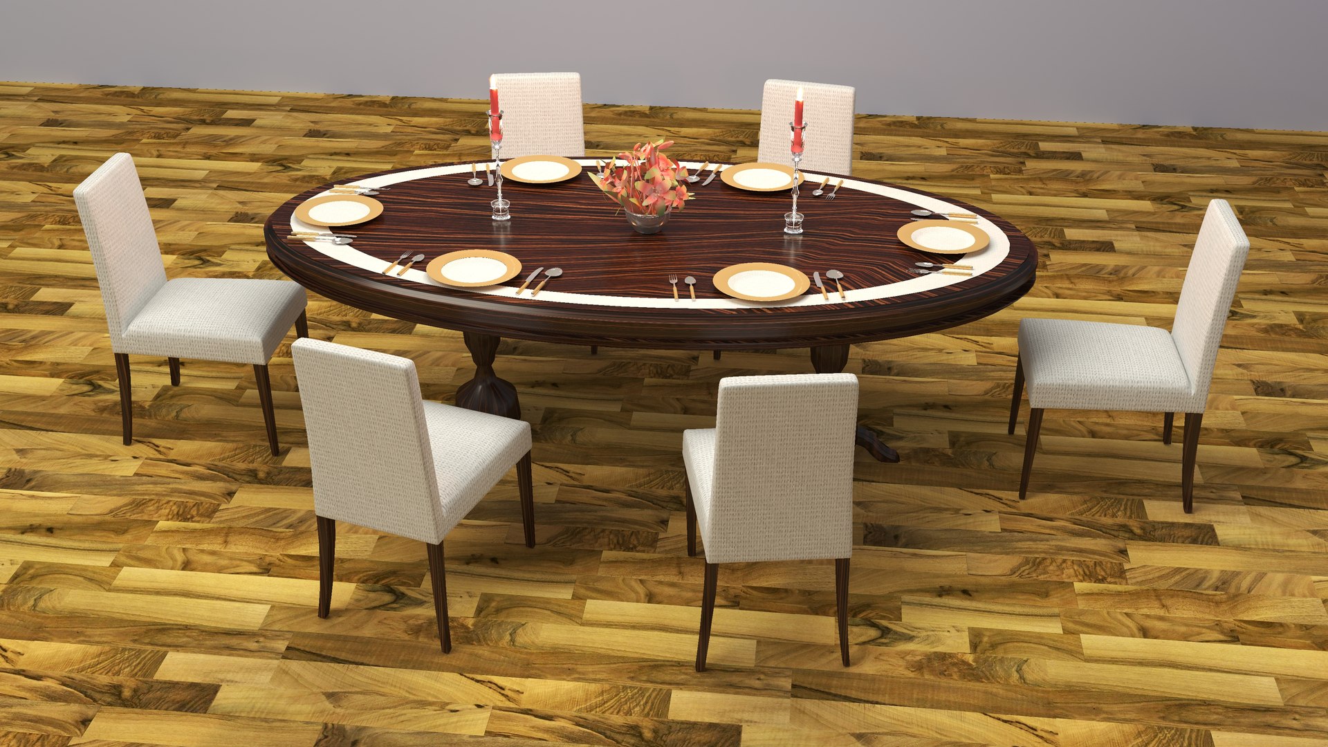 Dinner Table 3D Model - TurboSquid 1802644