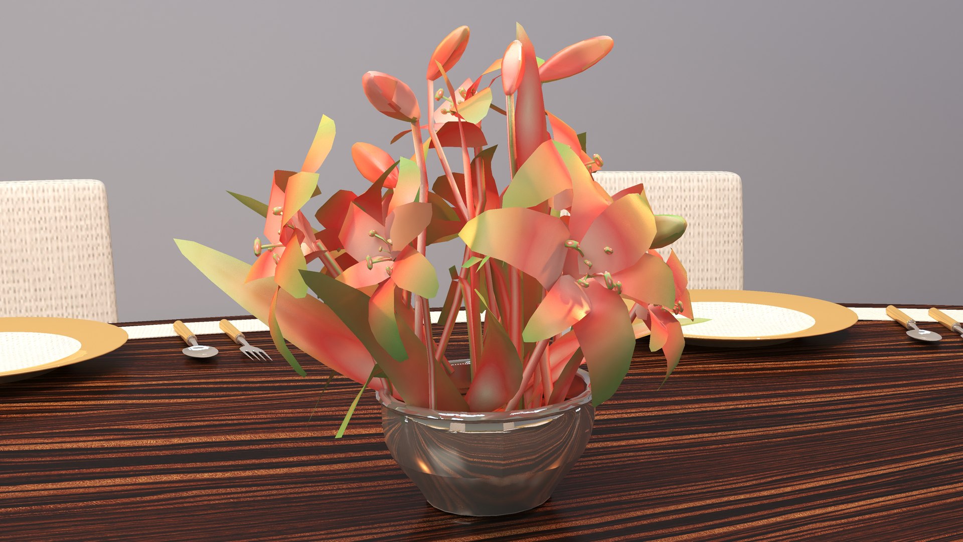 Dinner Table 3D Model - TurboSquid 1802644