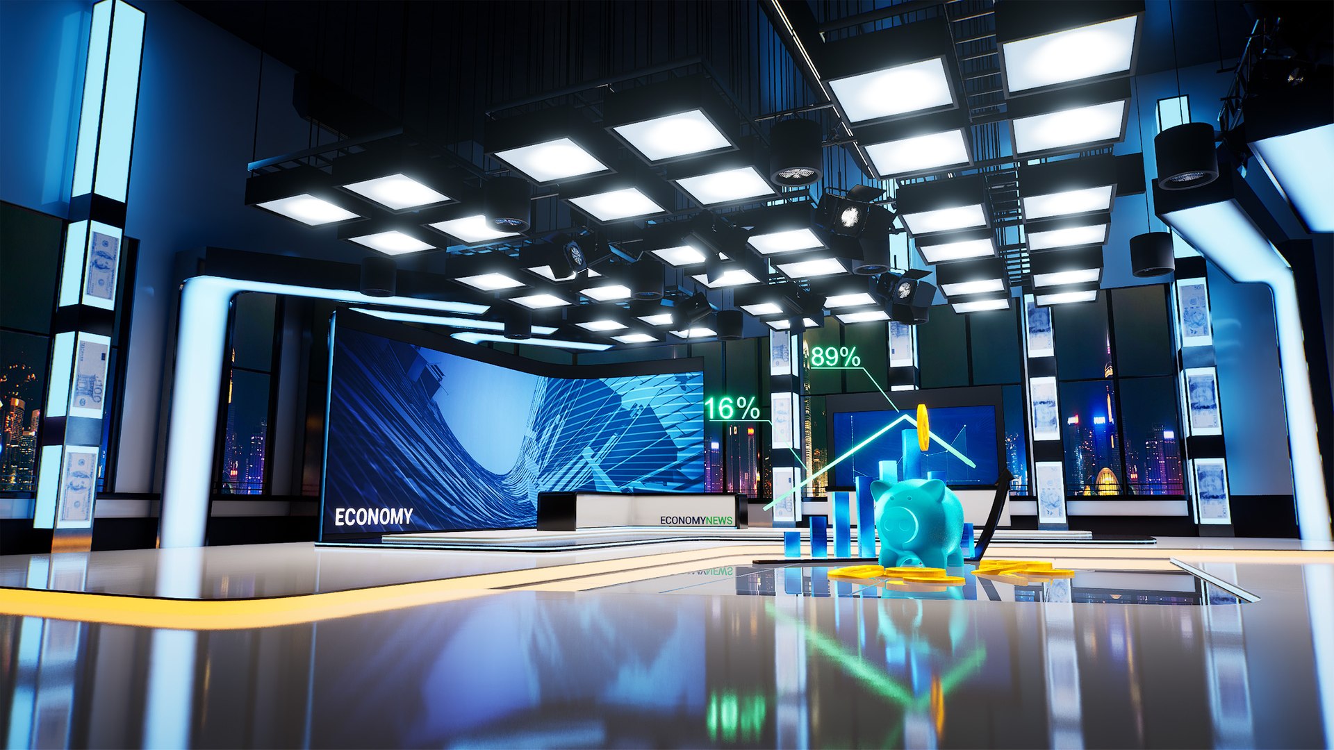 3D Virtual Studios Vol 1 For UE - TurboSquid 1952674