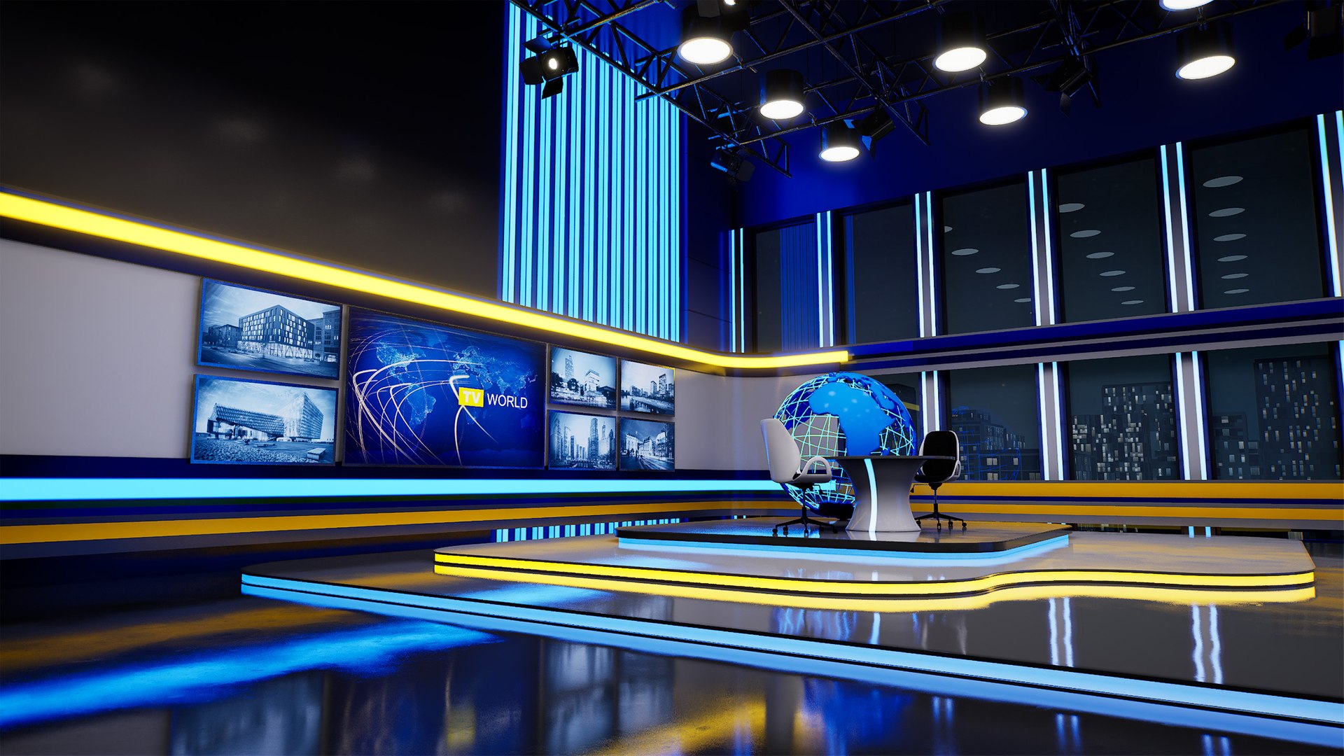 3D Virtual Studios Vol 1 For UE - TurboSquid 1952674