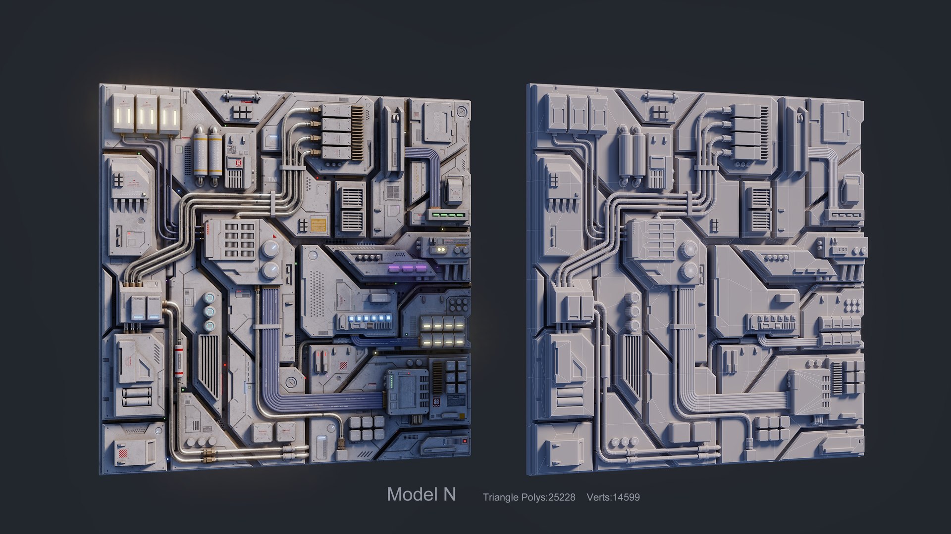 Sci-Fi Parts Kit Pack Vol 03 Walls 3D Model - TurboSquid 2105521