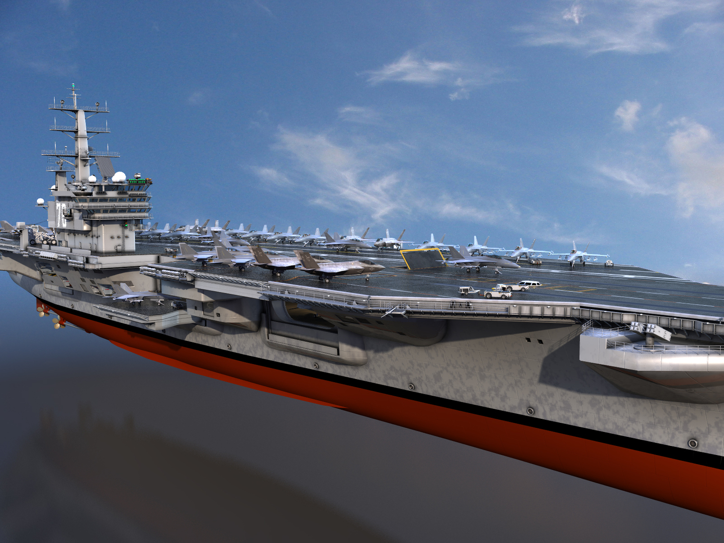 aircraft carrier ship 3d model