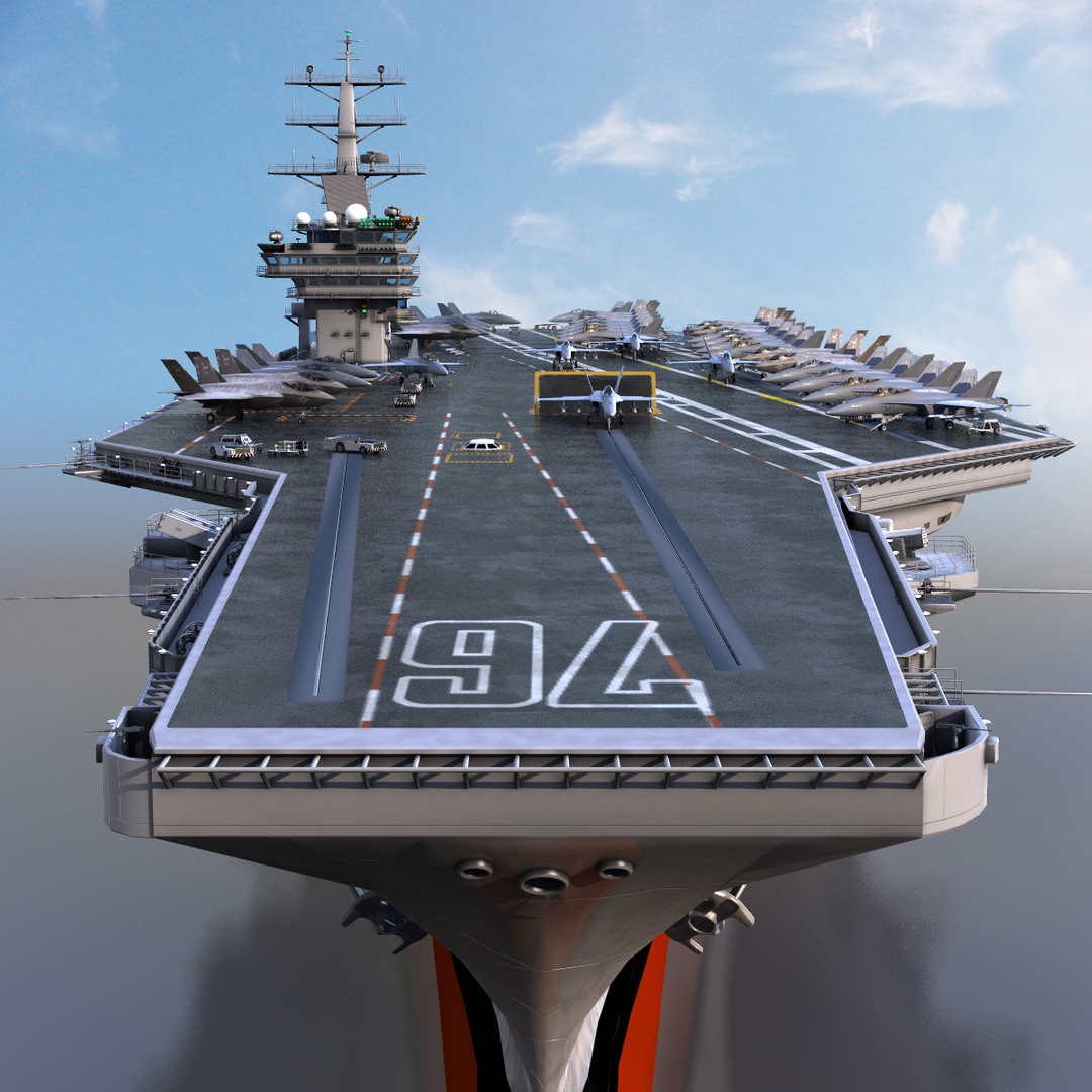 aircraft carrier ship 3d model