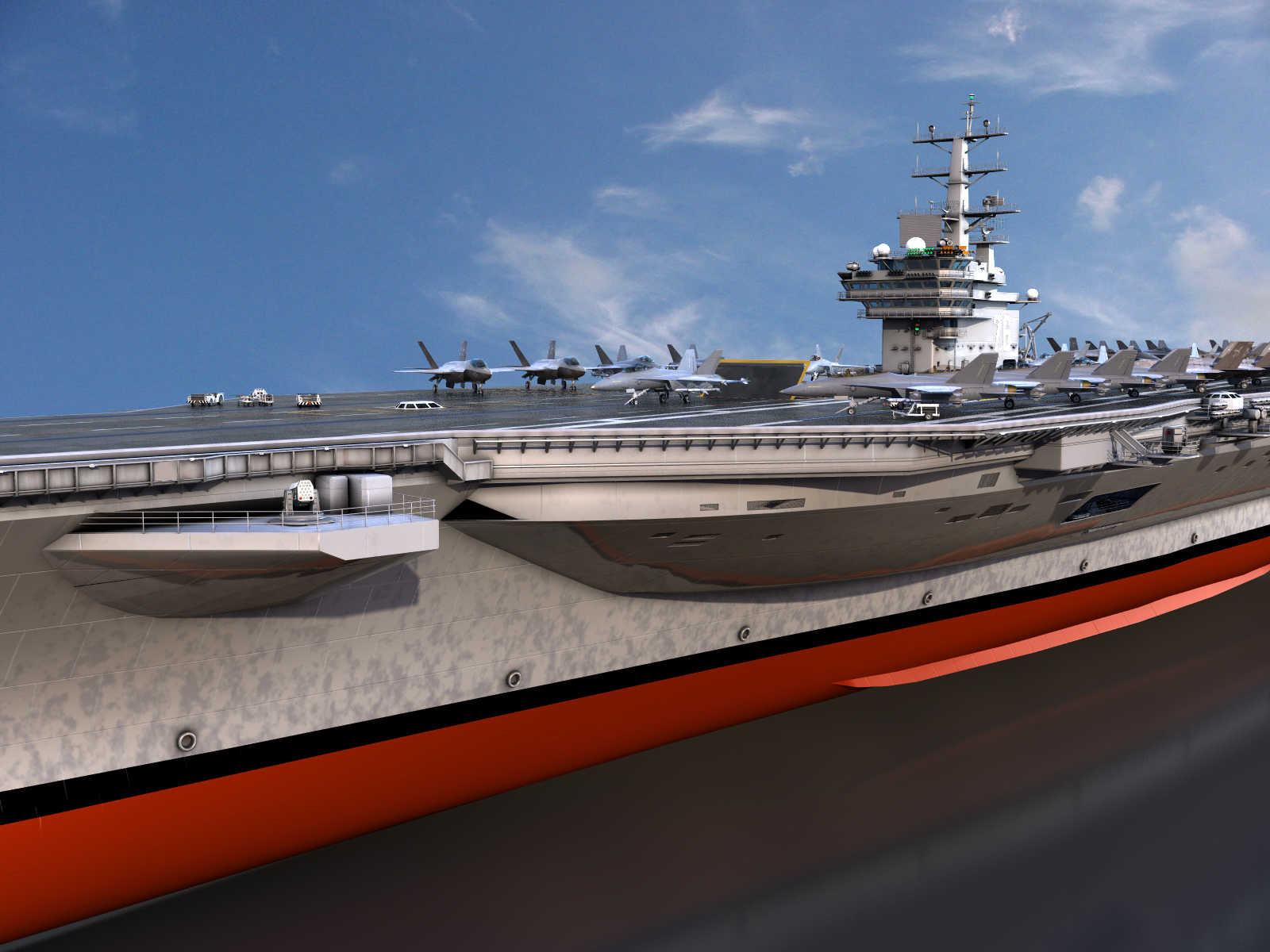 aircraft carrier ship 3d model
