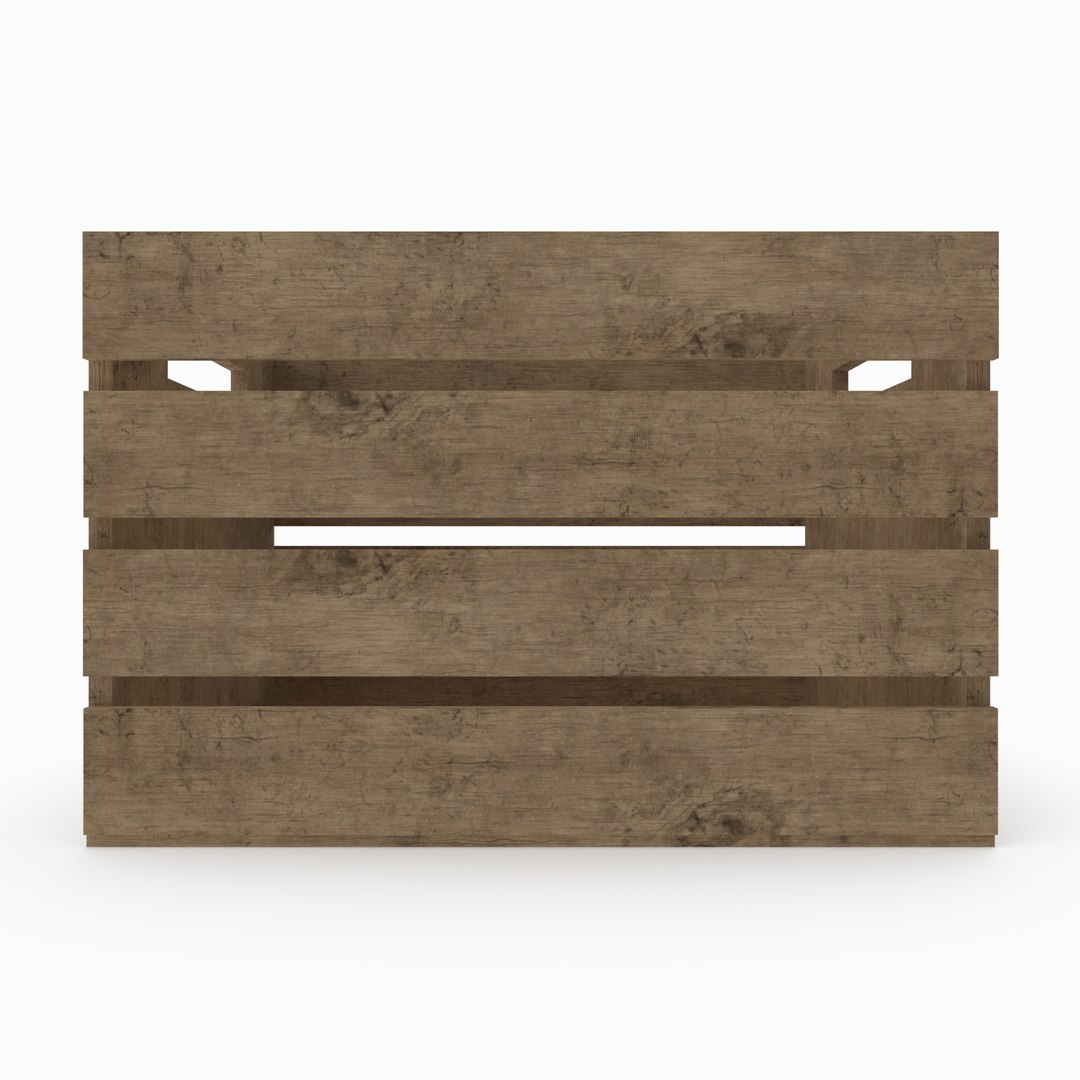 3D slatted wood crate - TurboSquid 1281564