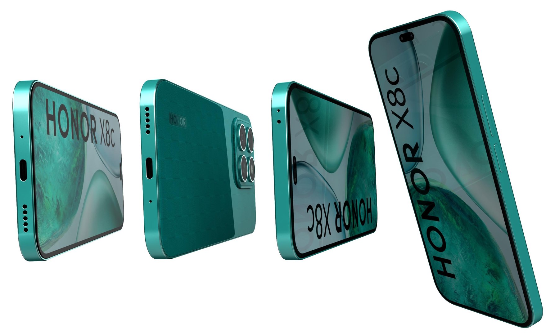 Honor X8c Green 3D Model - TurboSquid 2366679