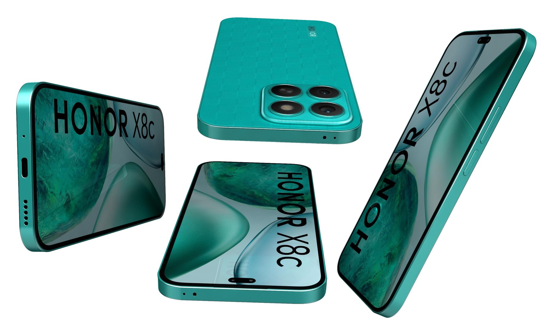 Honor X8c Green 3D Model - TurboSquid 2366679