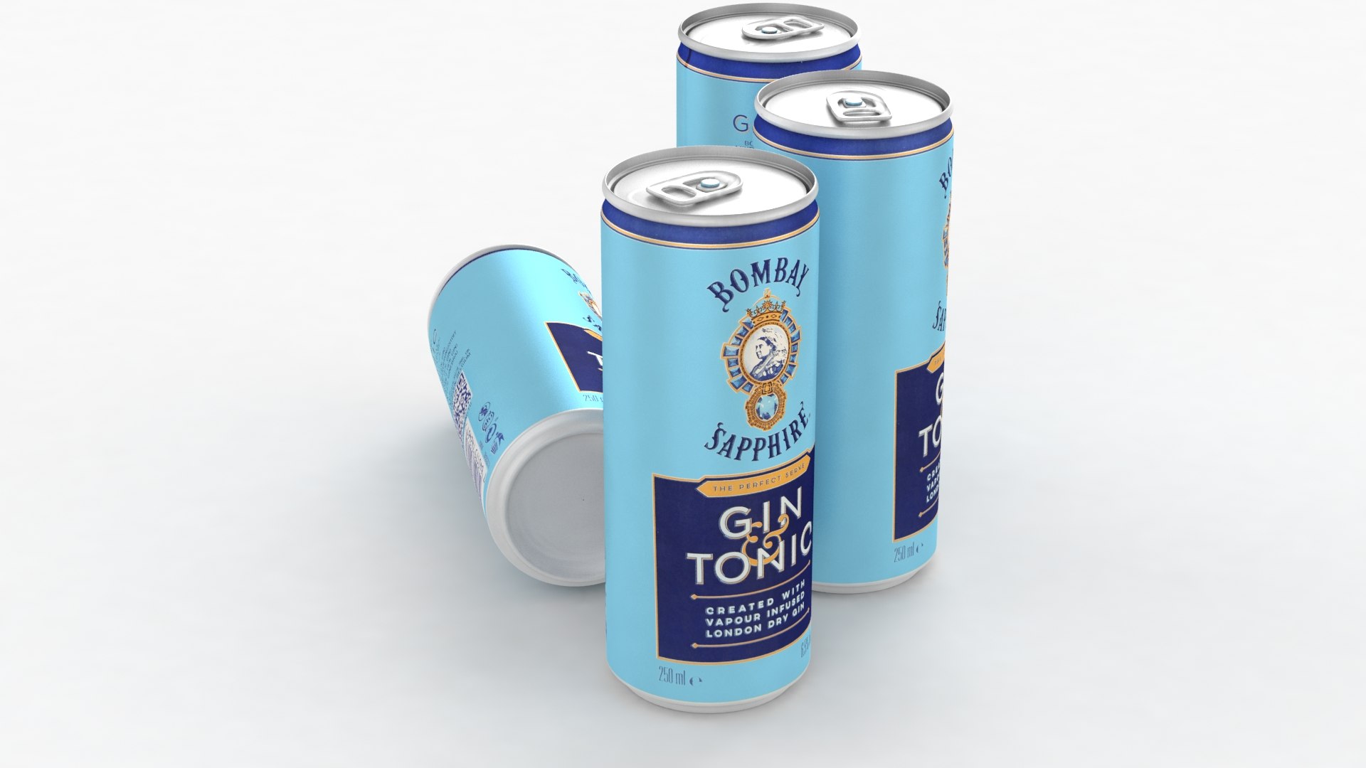 3D Alcohol Can Bombay Saphire Gin Tonic 250ml 2022 - TurboSquid 1954305
