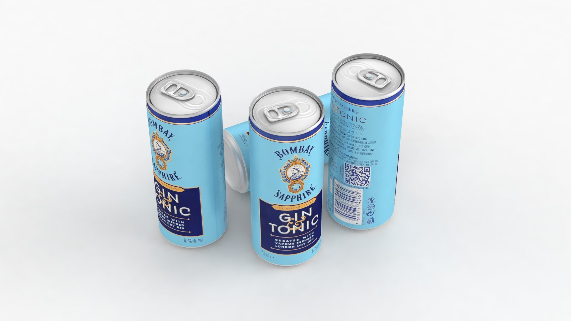 3D Alcohol Can Bombay Saphire Gin Tonic 250ml 2022 - TurboSquid 1954305