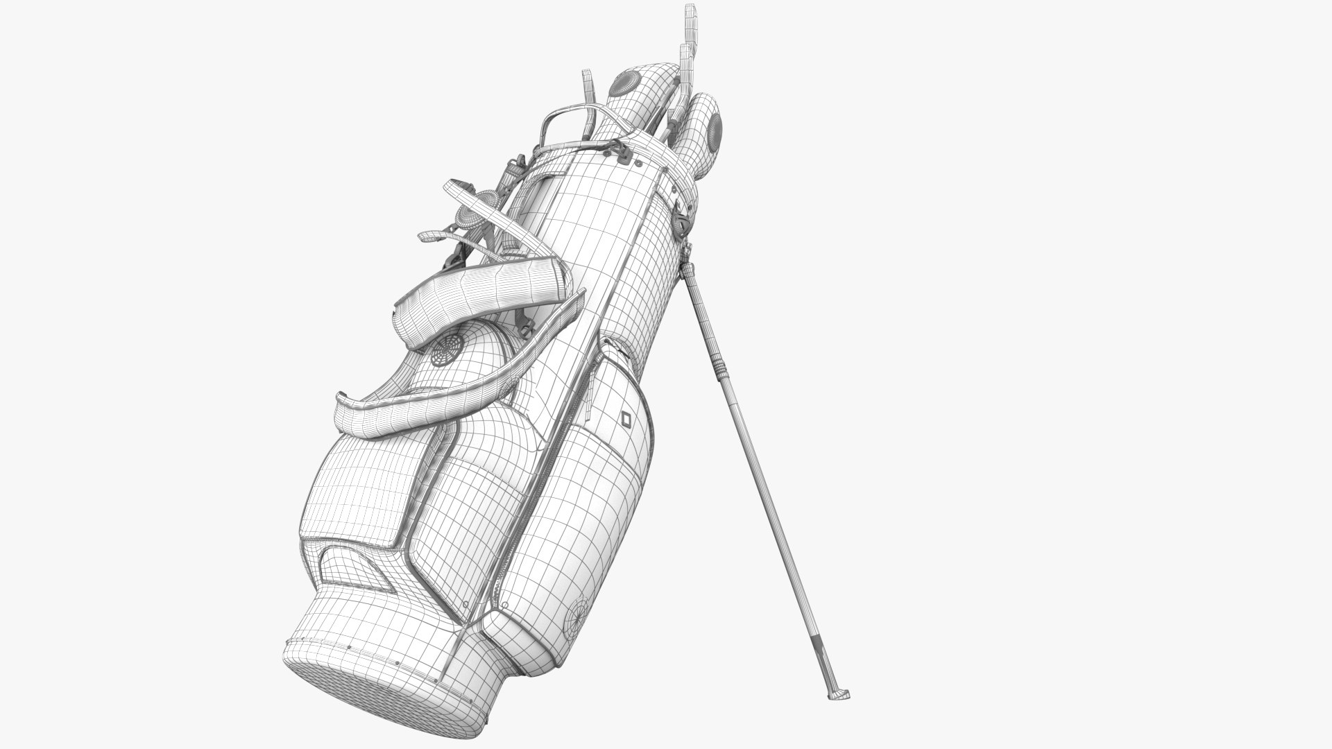 3D Golf Bag With Club Model - TurboSquid 2385355