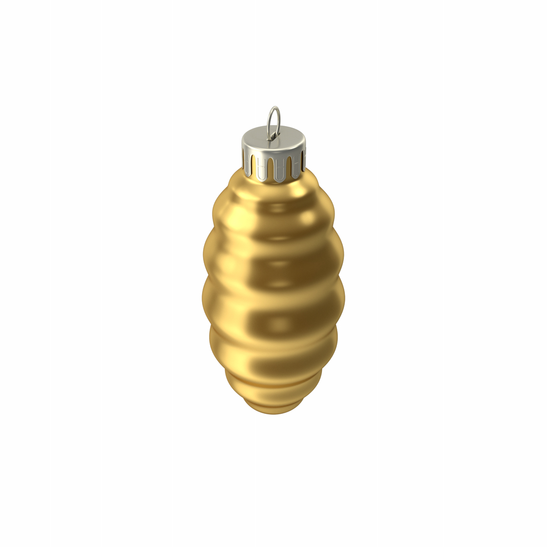 3D Gold Christmas Ornament model - TurboSquid 2138993