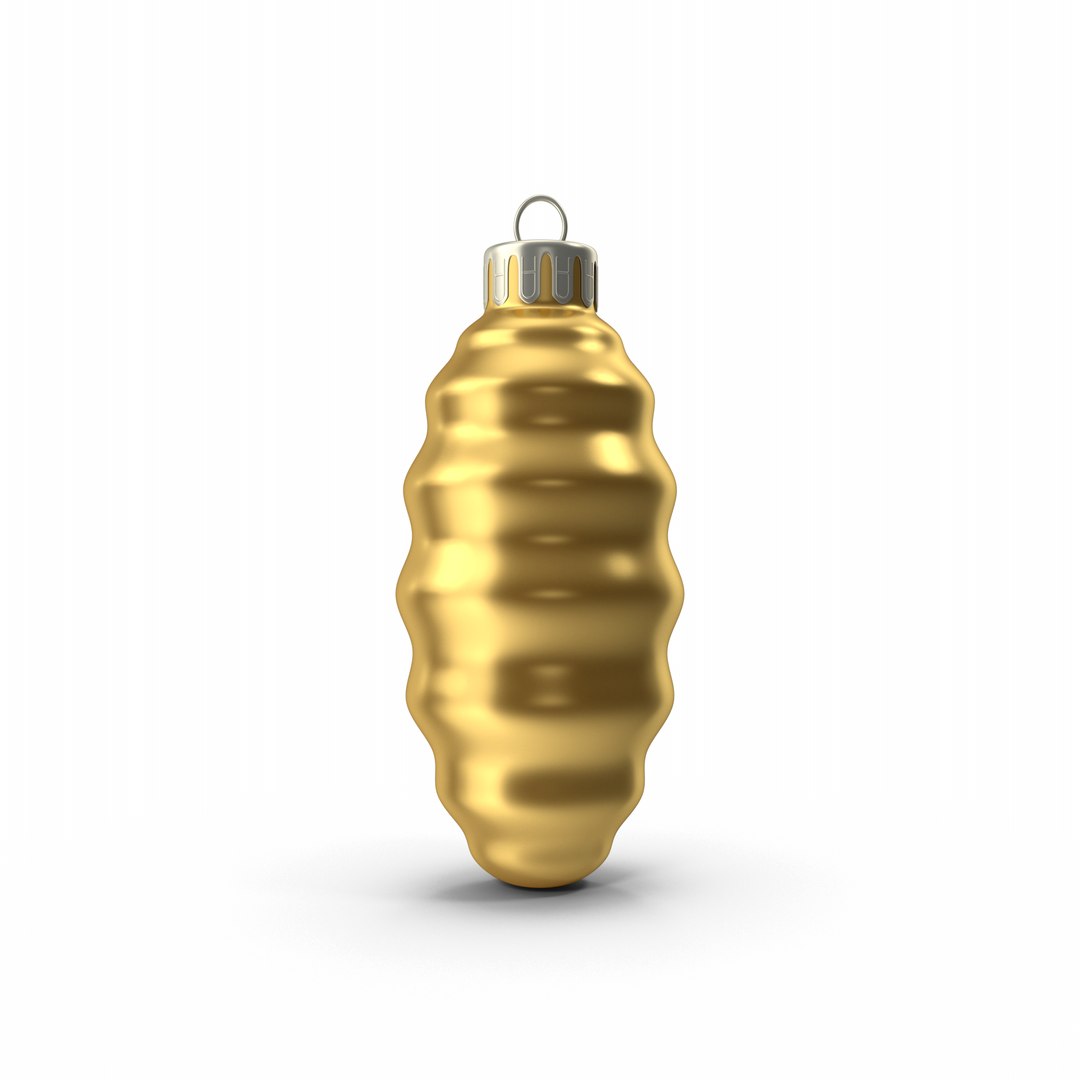 3D Gold Christmas Ornament model - TurboSquid 2138993