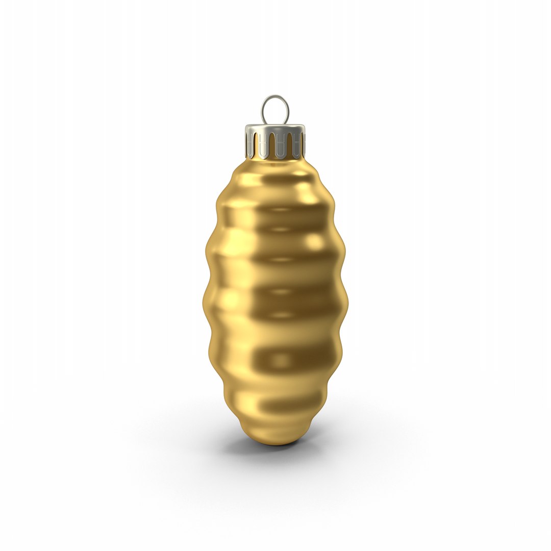 3D Gold Christmas Ornament model - TurboSquid 2138993