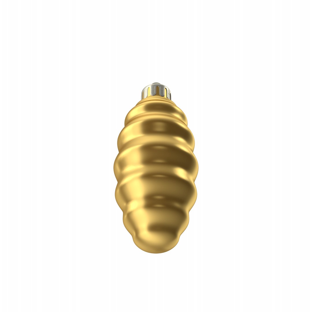 3D Gold Christmas Ornament model - TurboSquid 2138993