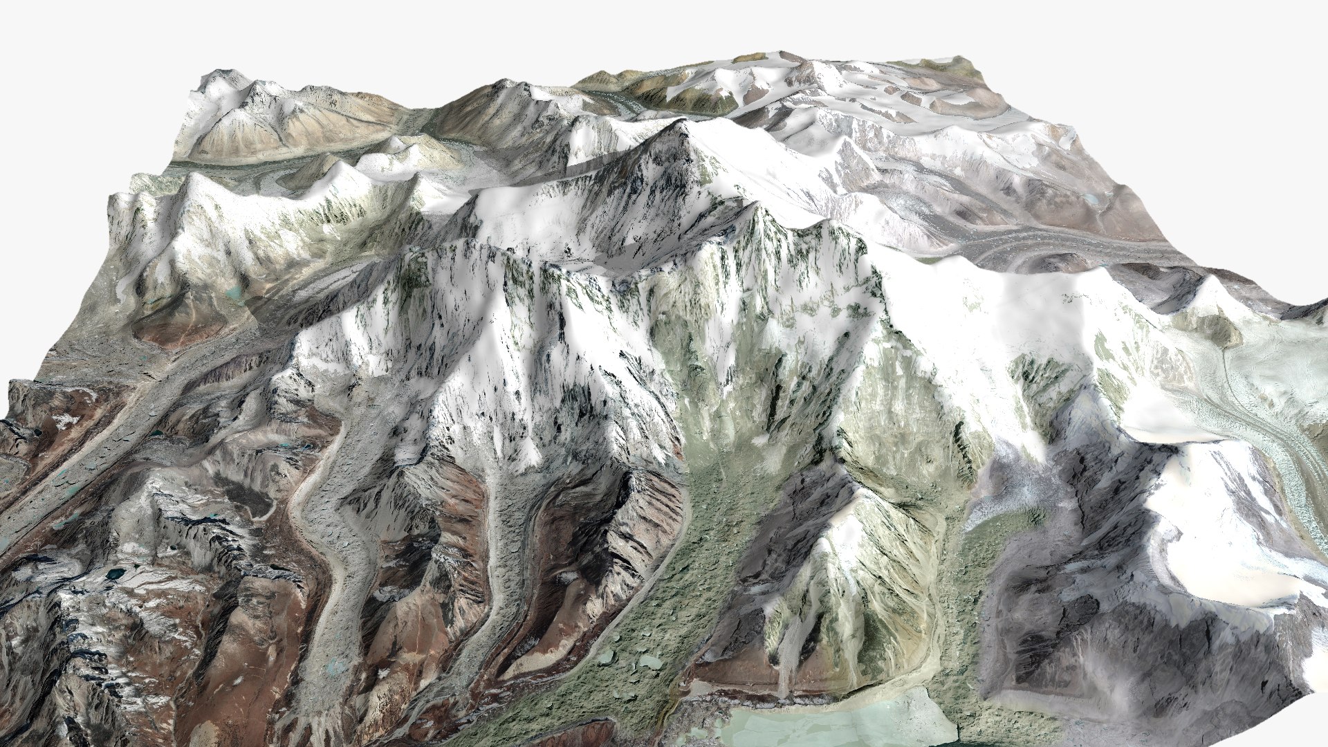 4 Highest Mountains Model - TurboSquid 2038269