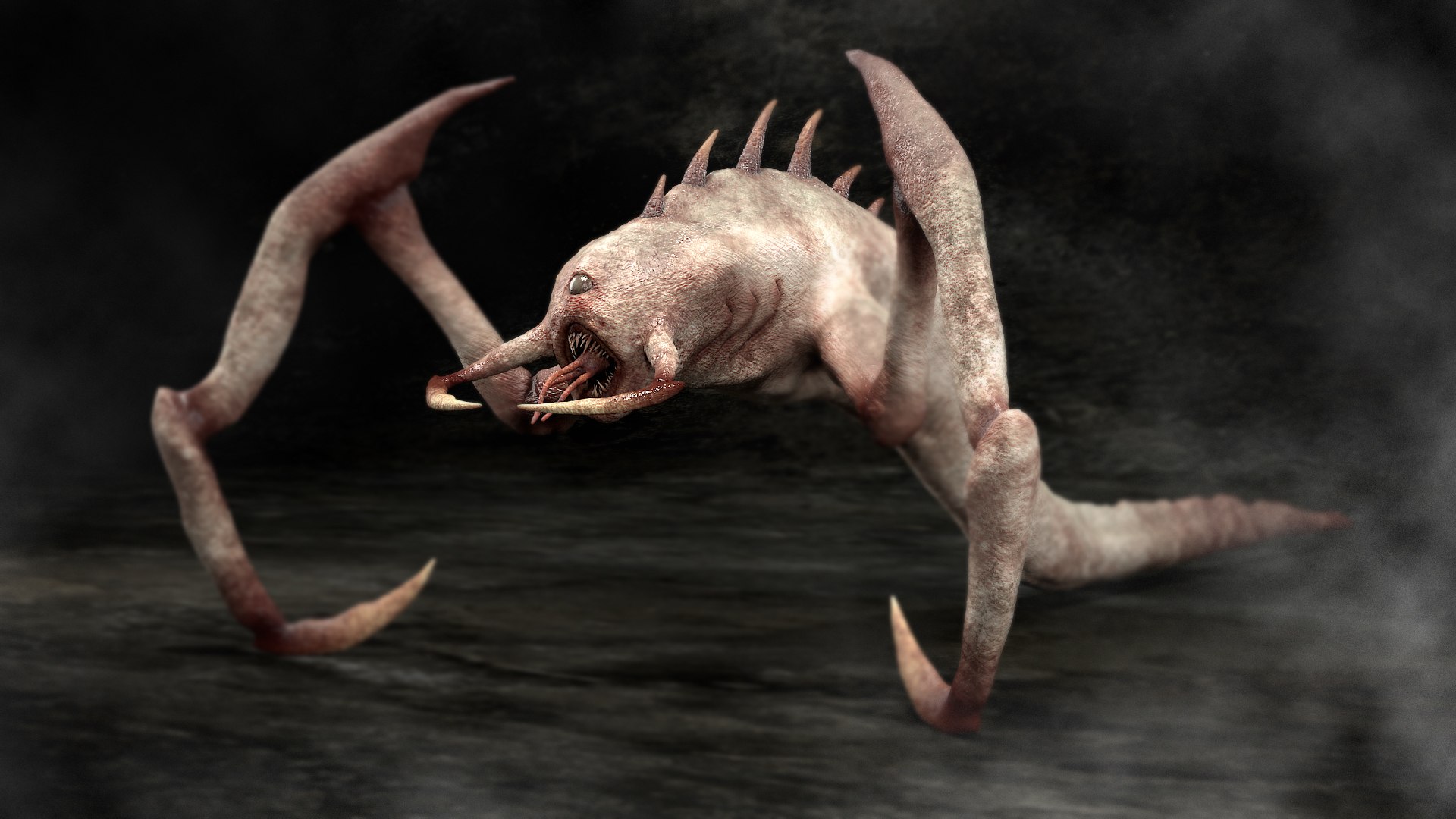 3D Fantasy Leech Monster Model - TurboSquid 2187776