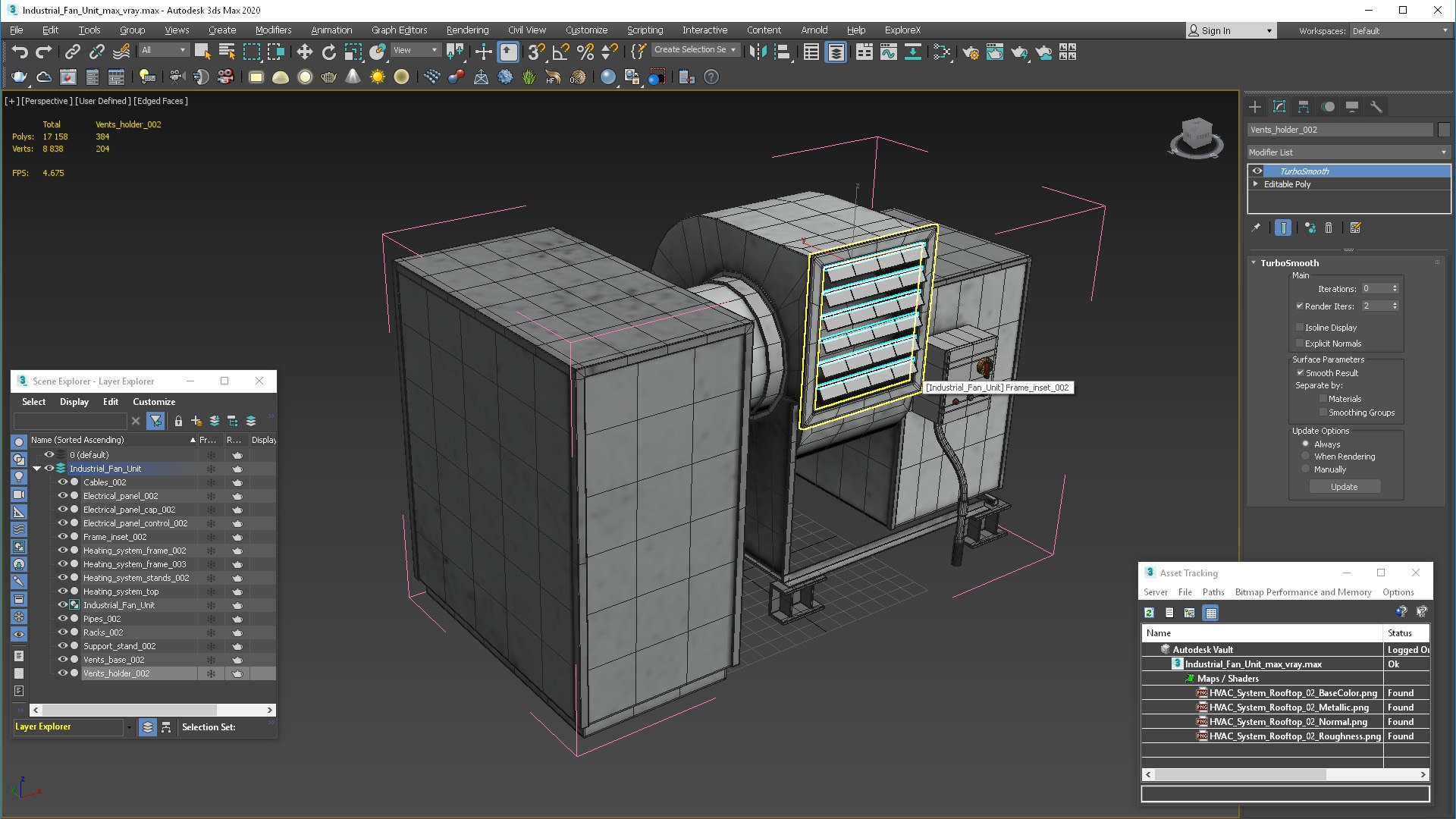 Industrial Fan Unit Model - TurboSquid 2329672