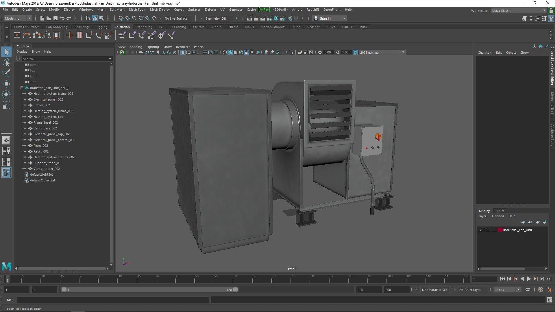 Industrial Fan Unit Model - TurboSquid 2329672
