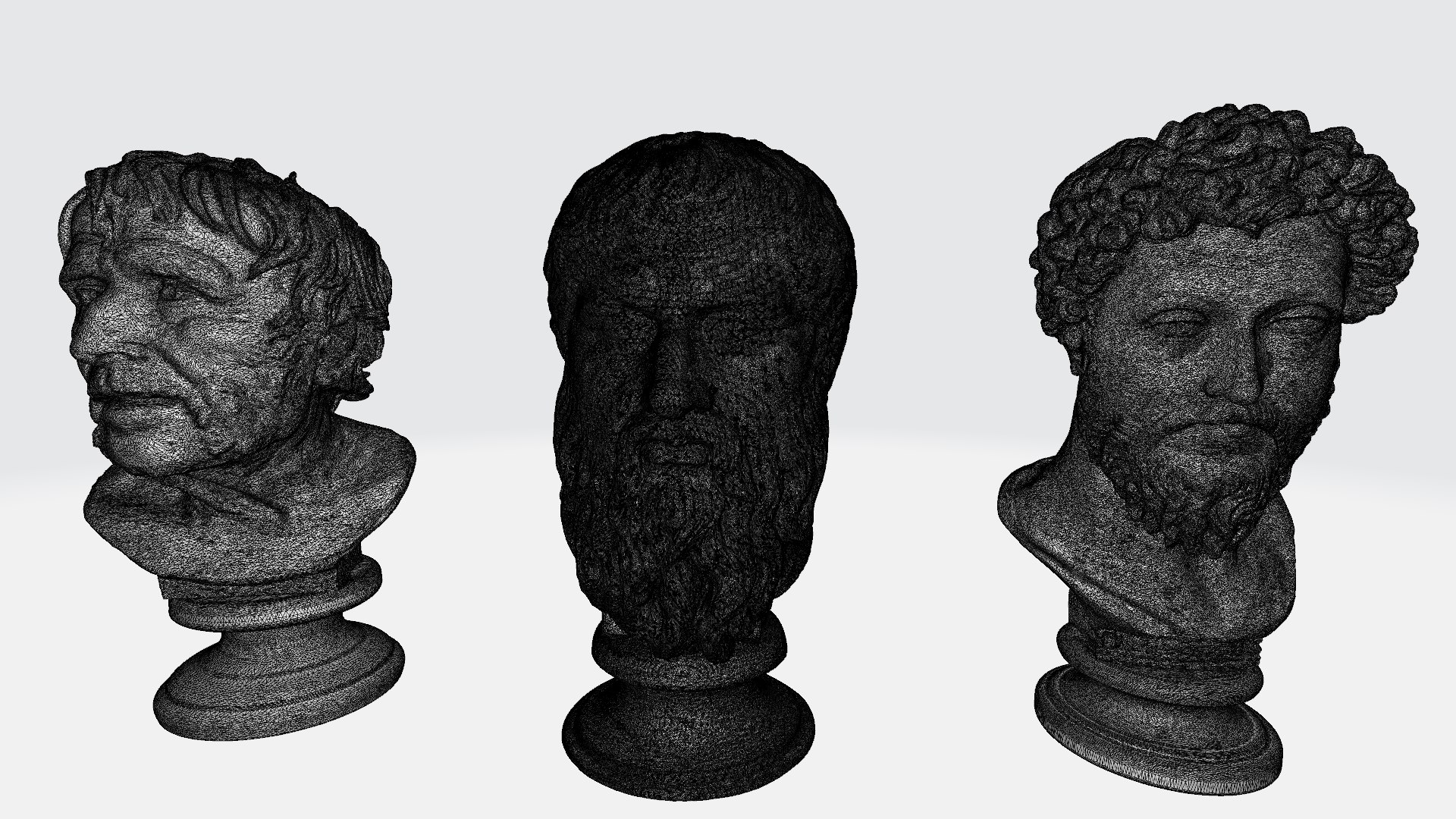 3D Greek and Roman Philosophers Collection Plato Seneca and Marcus ...