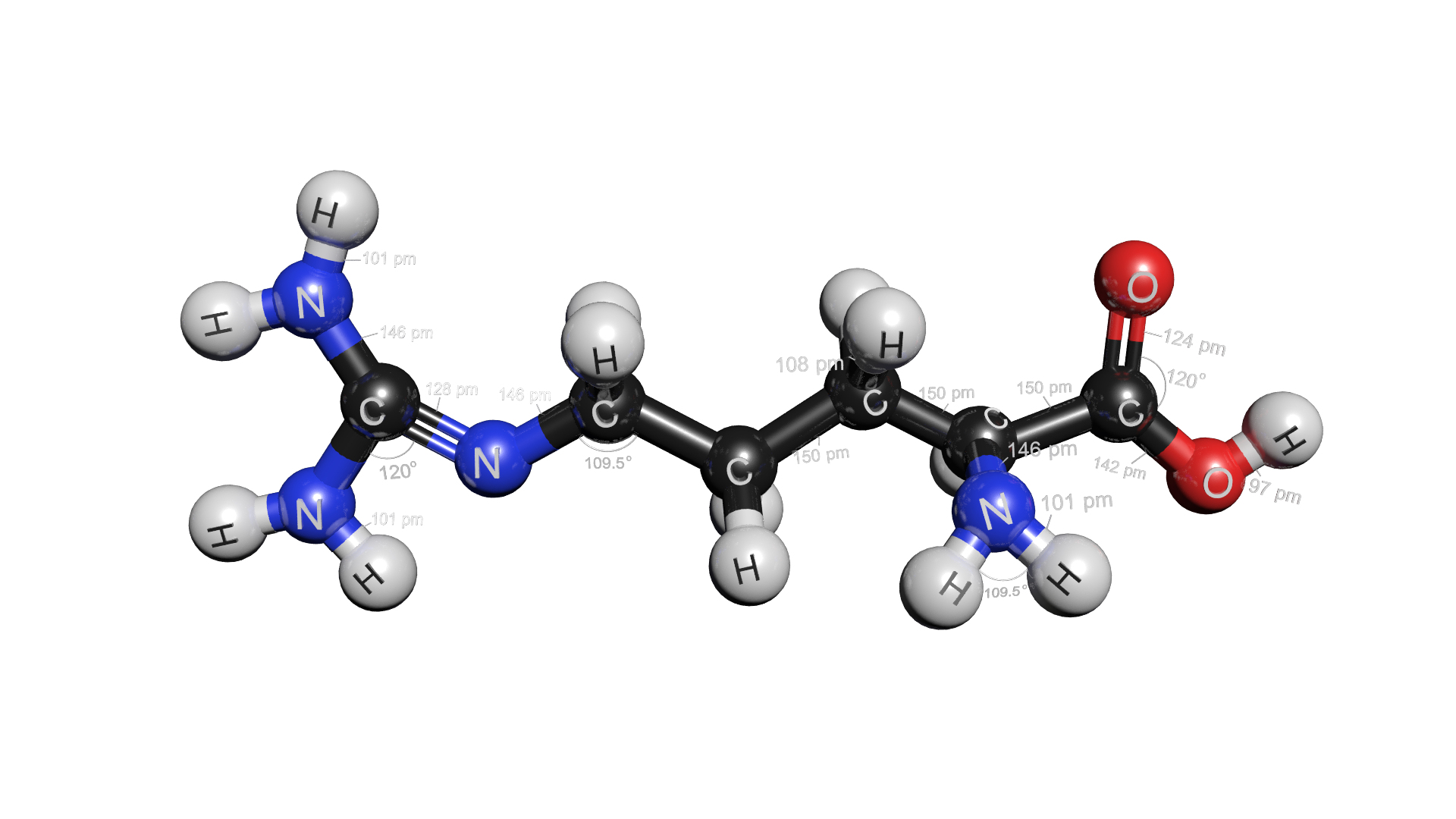 C6h14n4o2 Molecule Arginine Model - TurboSquid 1422485