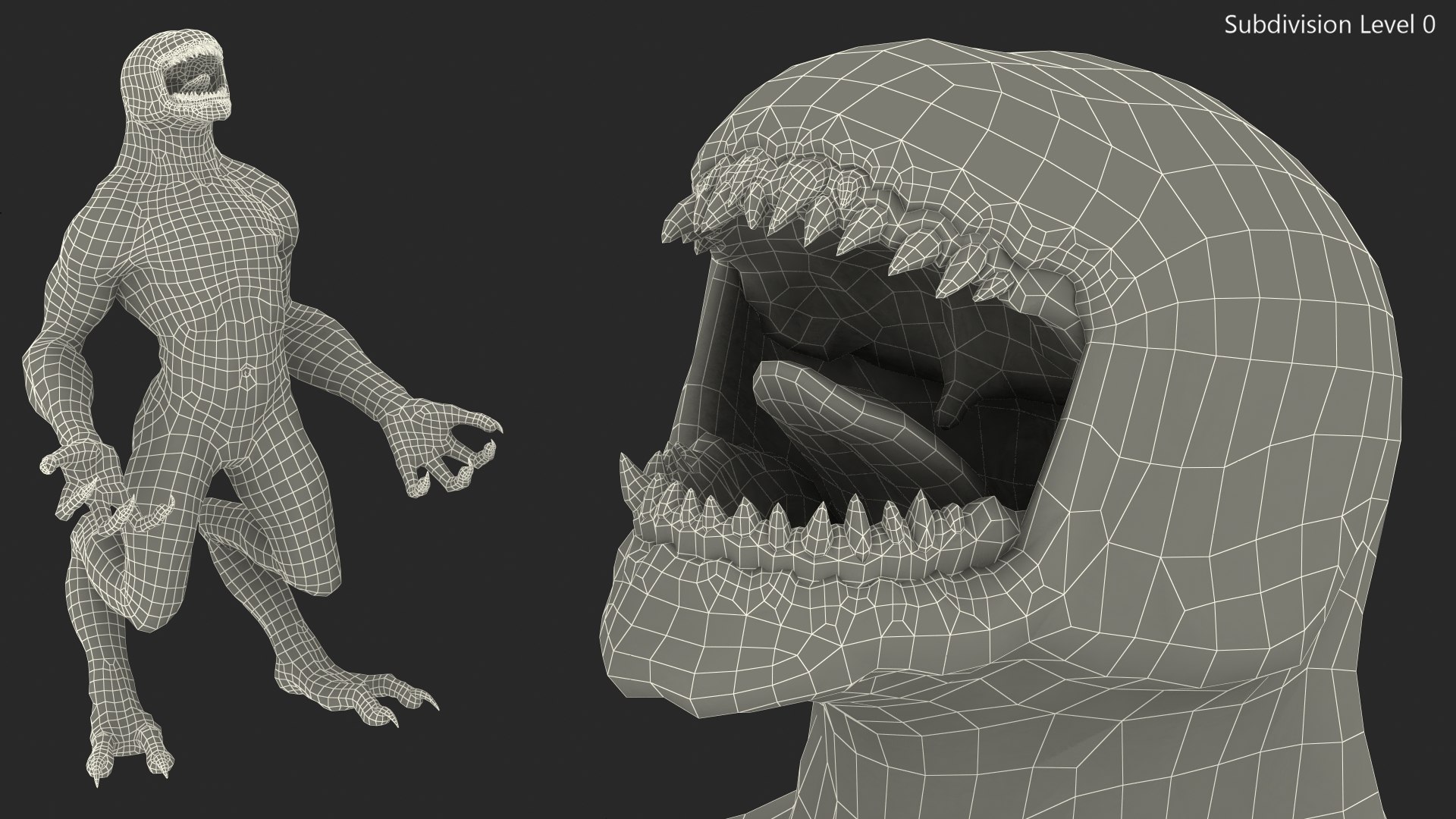 Monster creature standing pose 3D model - TurboSquid 1700698