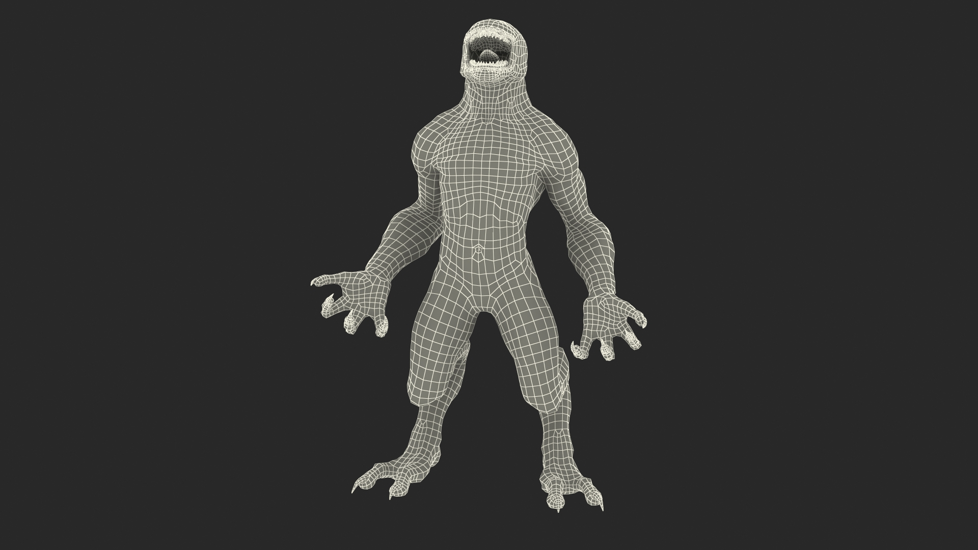 Monster Creature Standing Pose 3D Model - TurboSquid 1700698