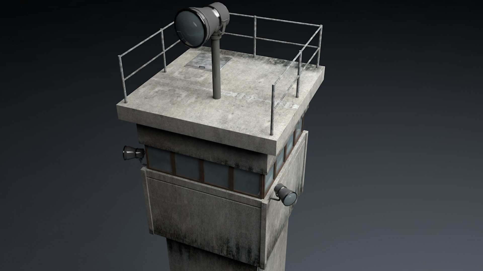 C4d Berlin Wall Guard Tower