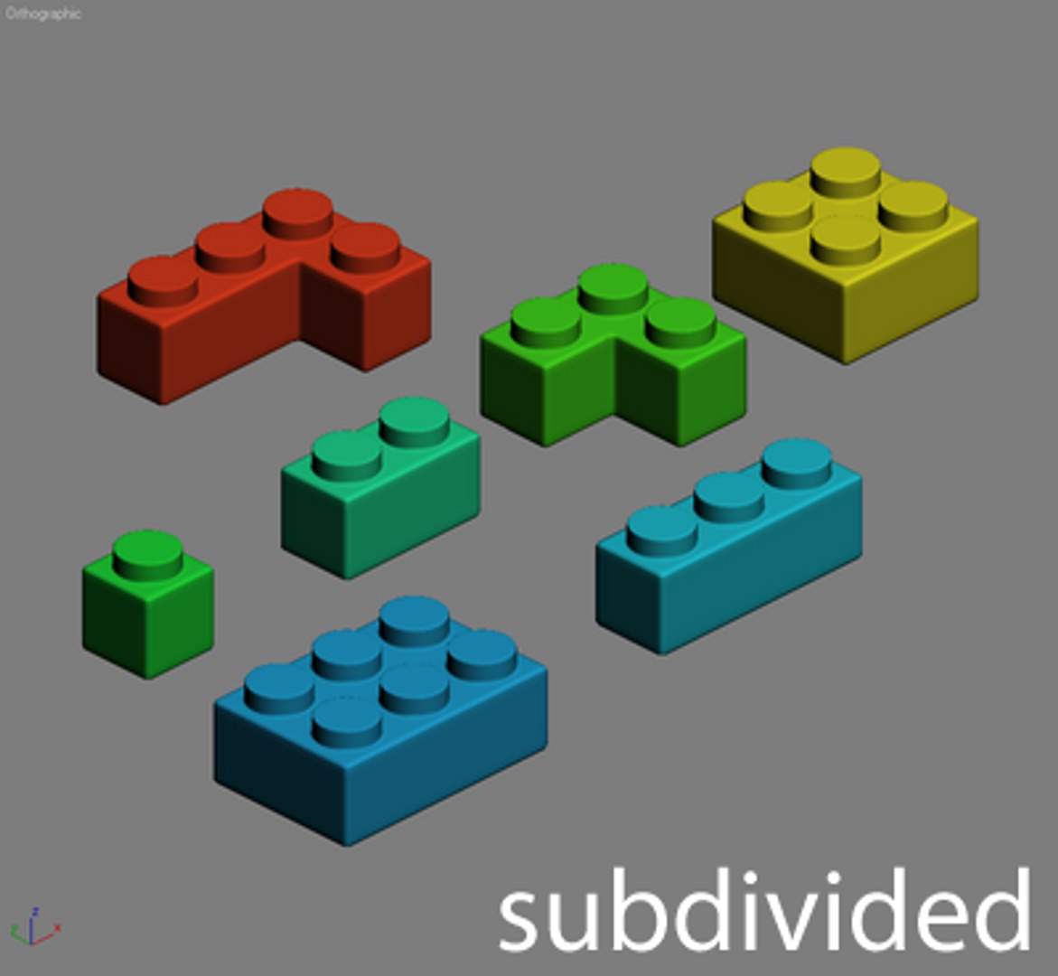 Lego Pieces 3d Model