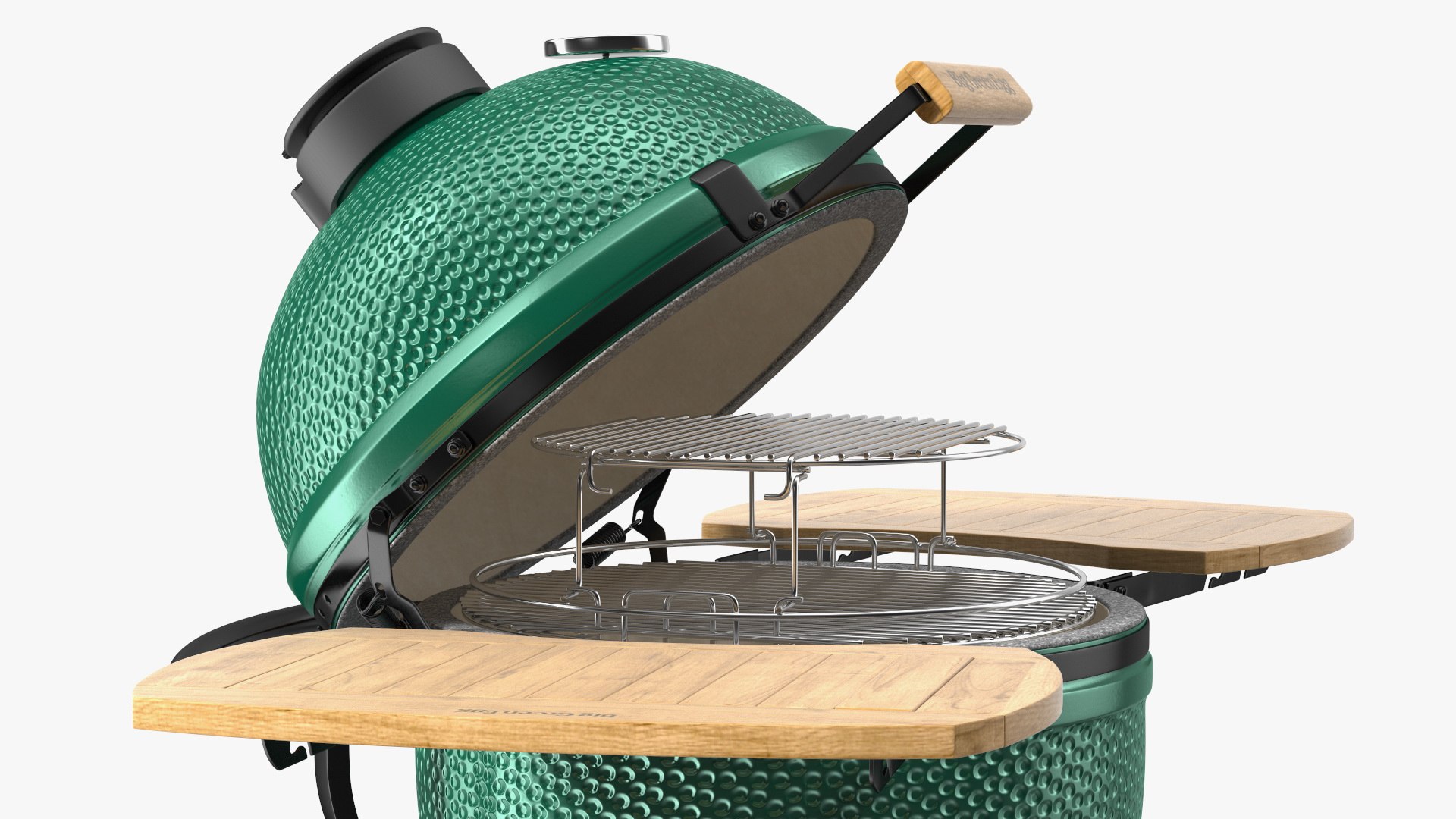 Big Green Egg Barbecue Grill Open 3D model - TurboSquid 1860997