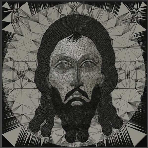 3d model relief orthodox icon spas