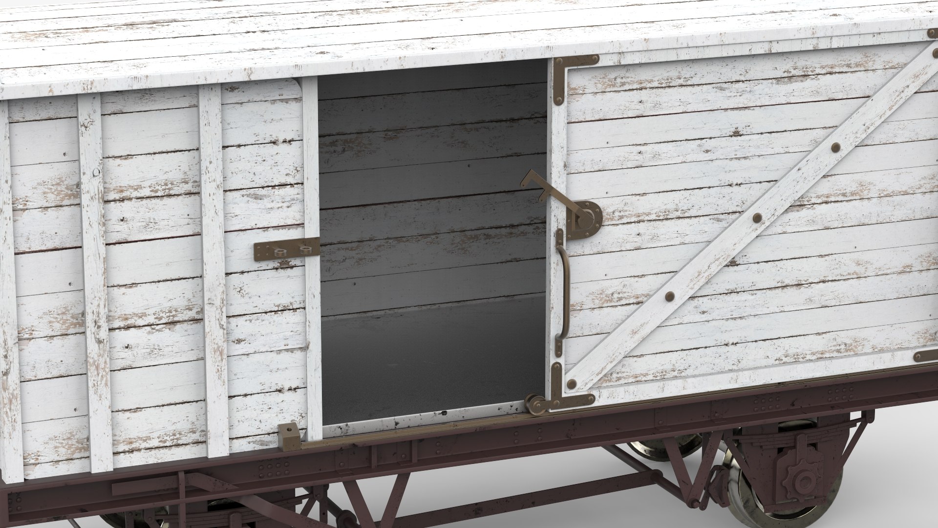 3D Wooden Container Wagon Model - TurboSquid 1522930