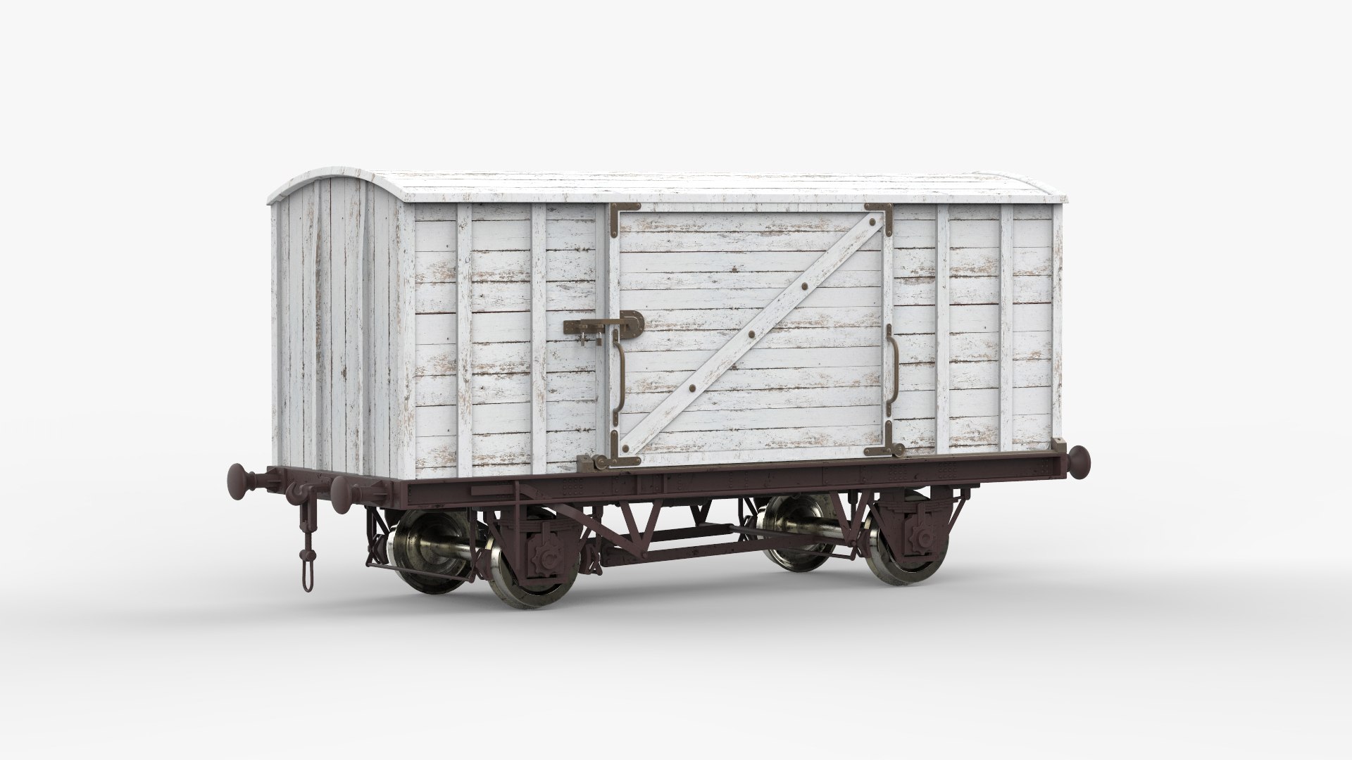 3D Wooden Container Wagon Model - TurboSquid 1522930