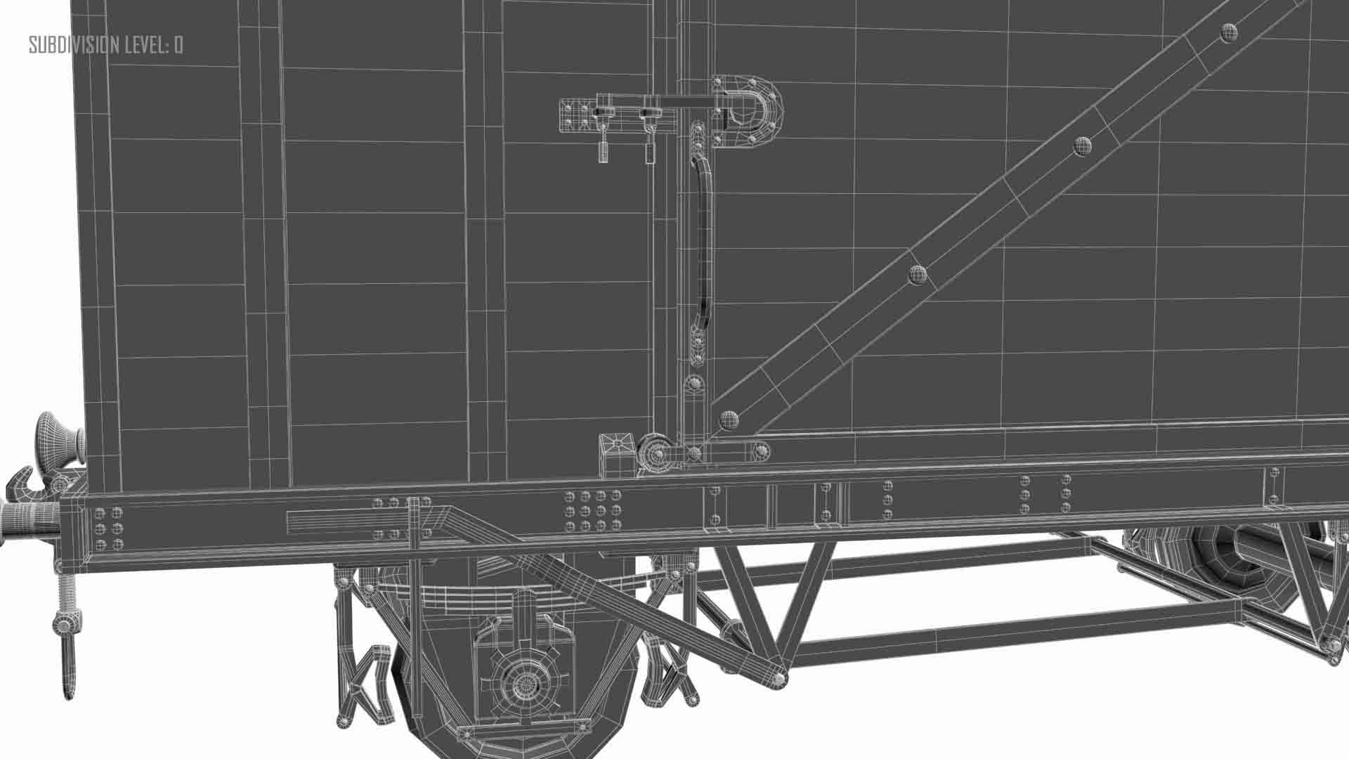 3D Wooden Container Wagon Model - TurboSquid 1522930