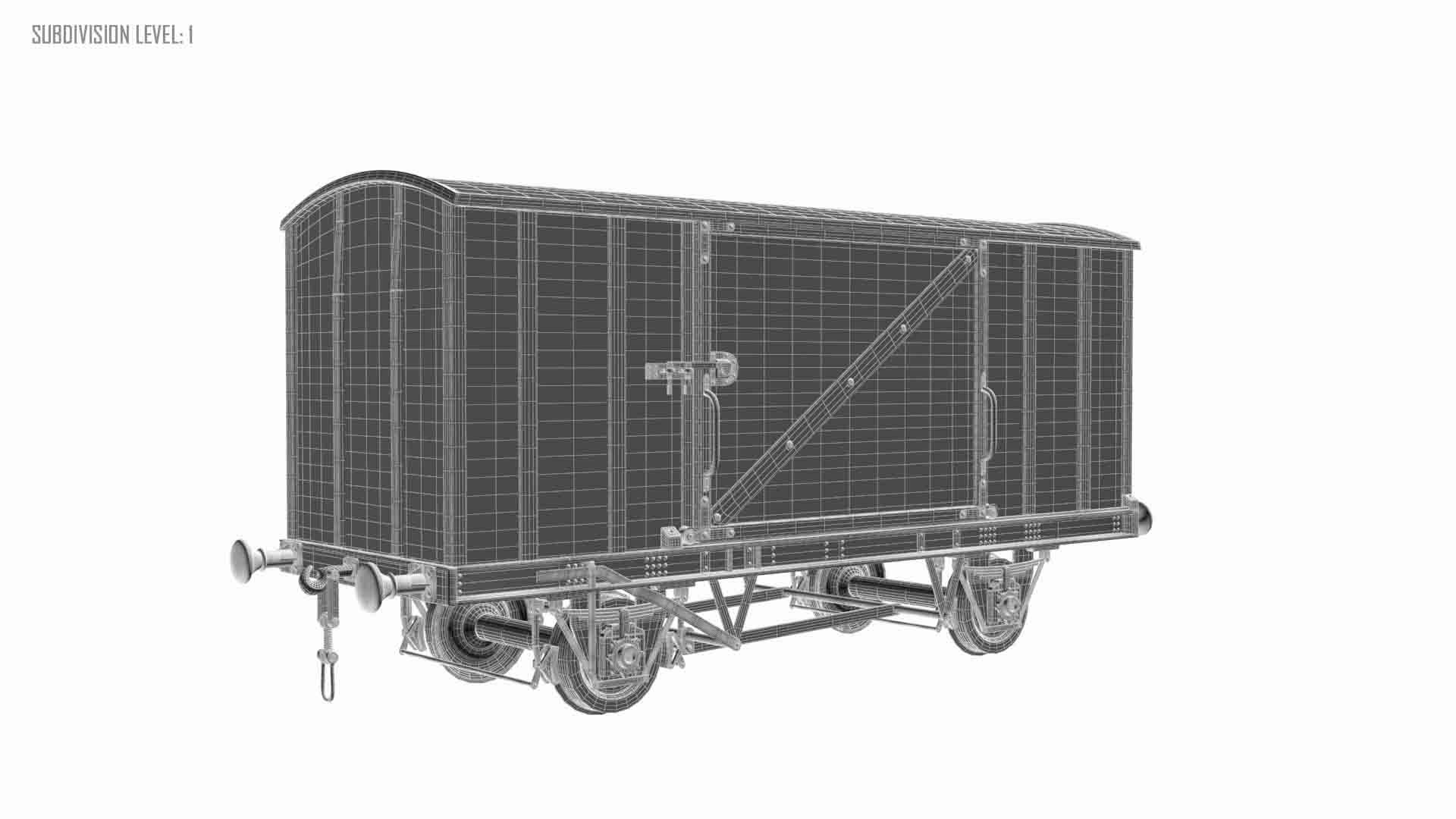3D Wooden Container Wagon Model - TurboSquid 1522930